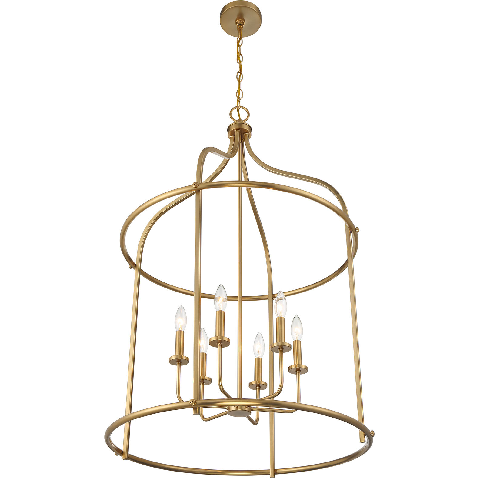 Savoy House 3-7388-6-322 Brookstone 6 Light 26 inch Warm Brass Pendant ...