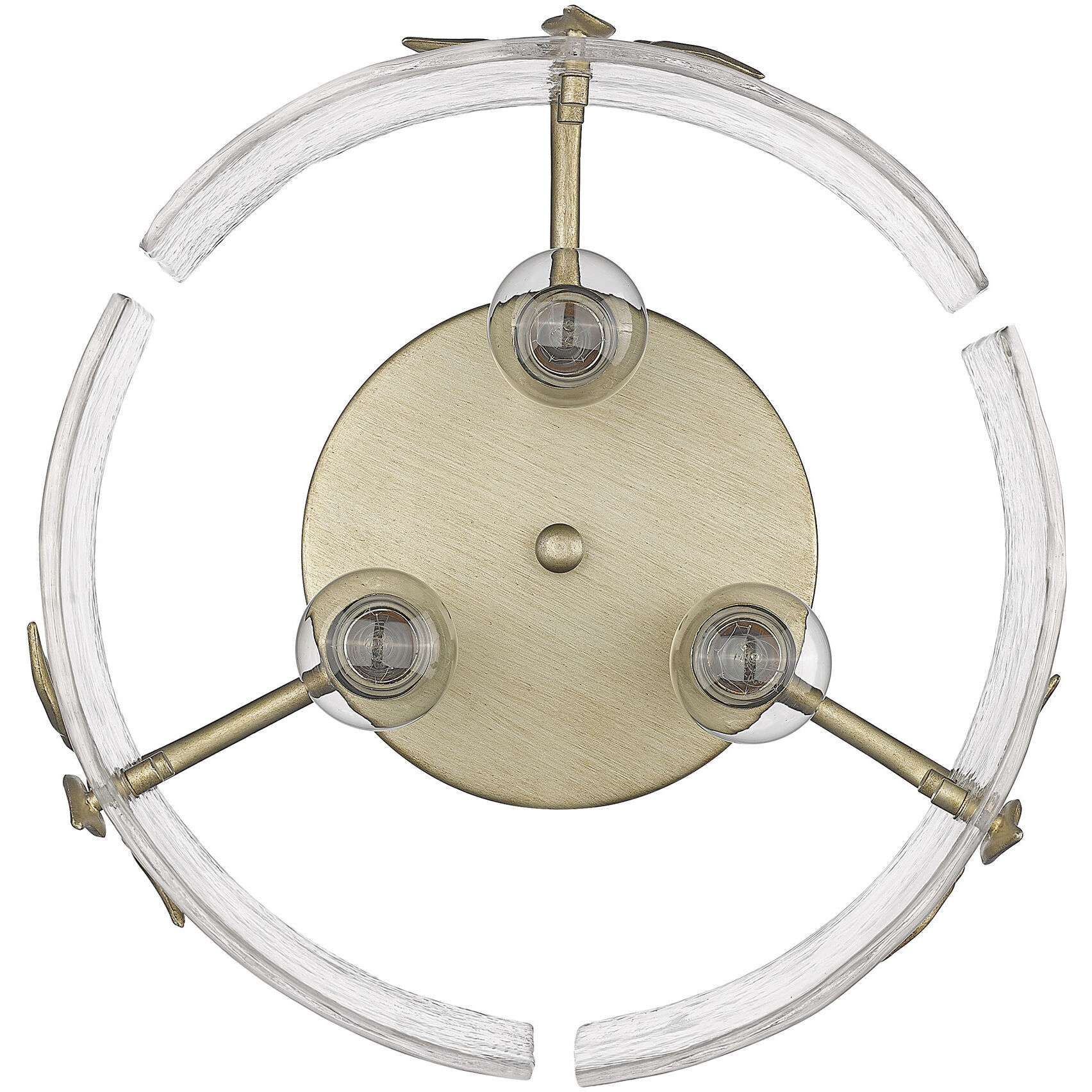 Calla 3 Light 15.13 inch White Gold Flush Mount Ceiling Light