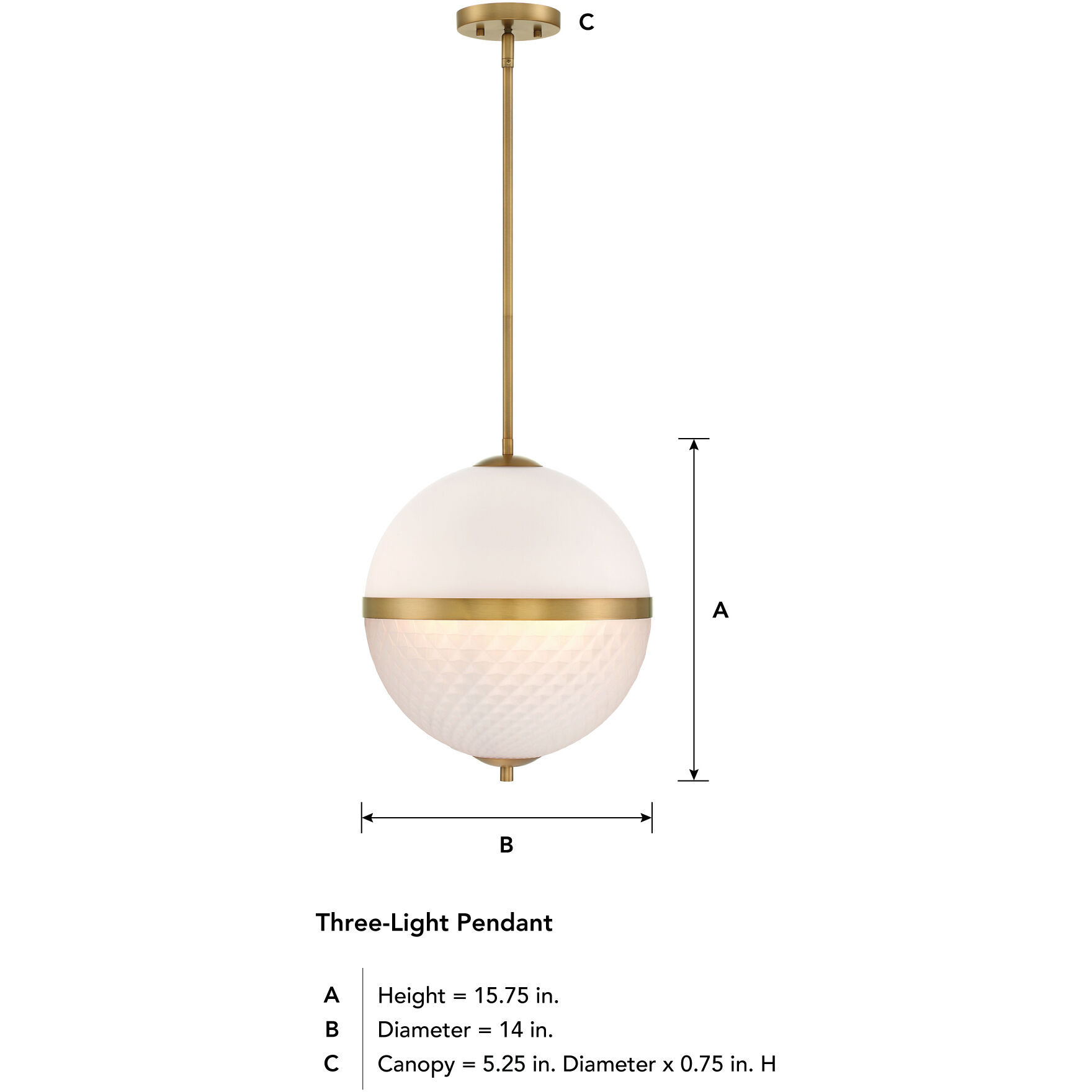 Designers Fountain D301C-14P-OSB Dia 3 Light 14 inch Old Satin Brass ...