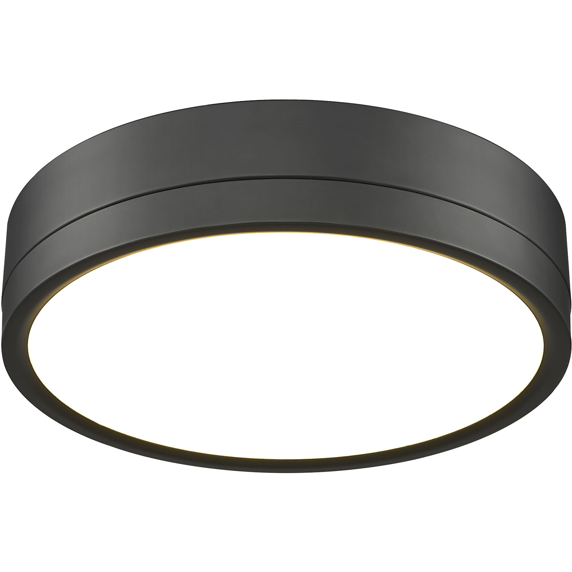 Z-Lite 1006F12-MB-LED Algar LED 12 inch Matte Black Flush Mount Ceiling ...