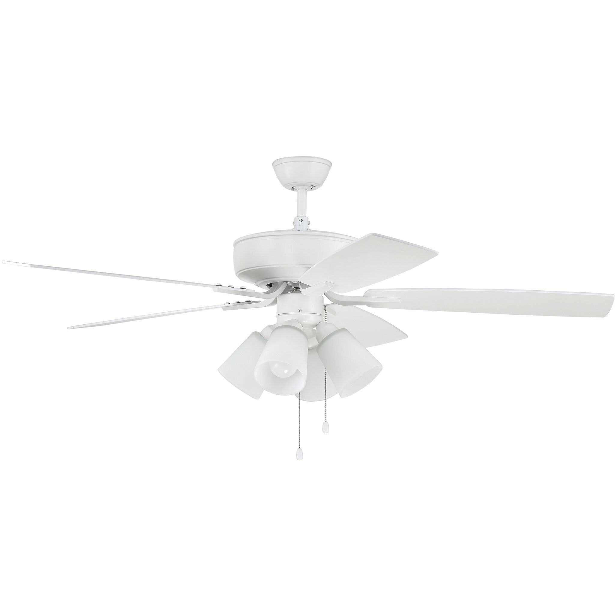 Craftmade P114W5-52WWOK Pro Plus 114 52 inch White with White/Washed ...