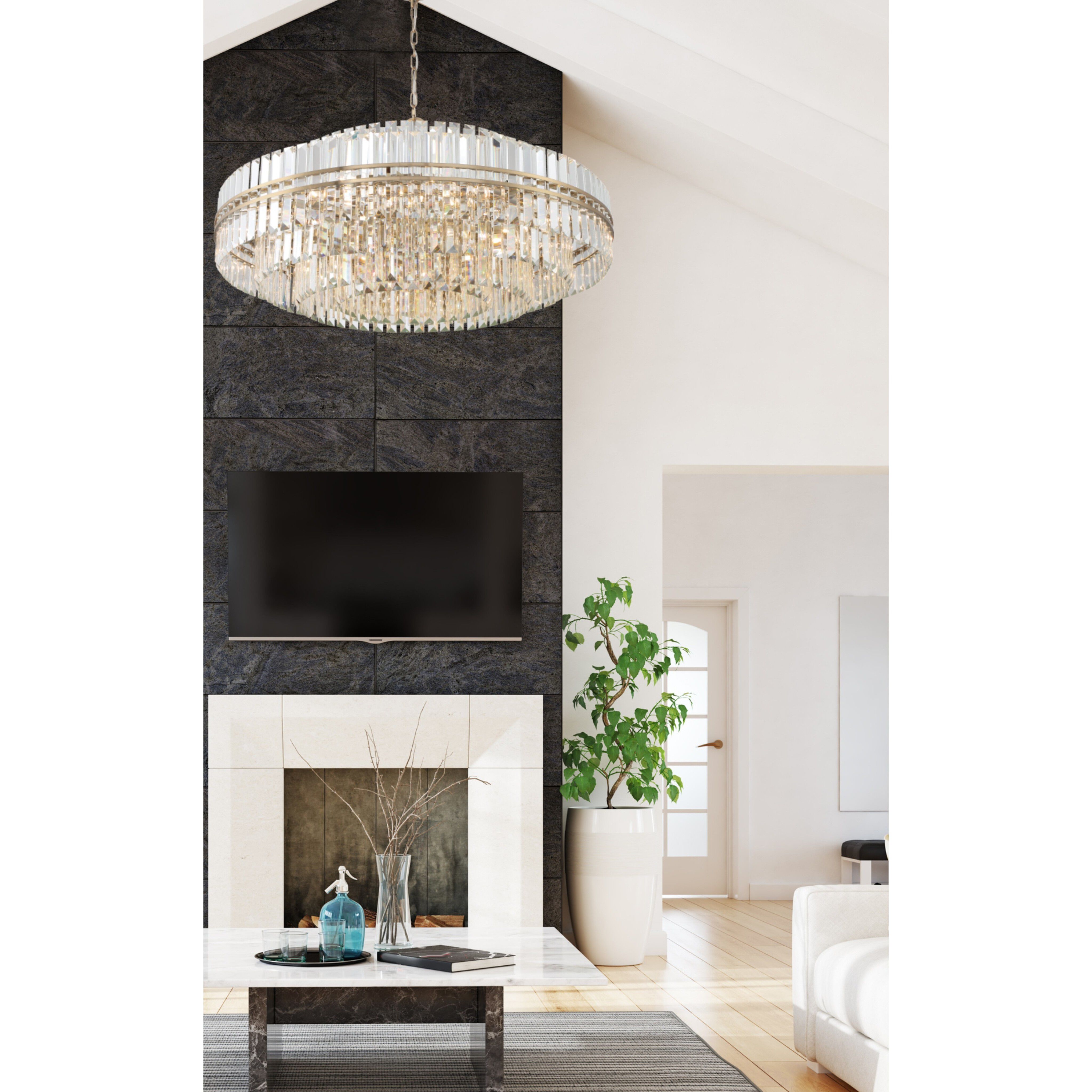 Crystorama HAY-1409-AG Hayes 32 Light 40.5 inch Aged Brass Chandelier ...