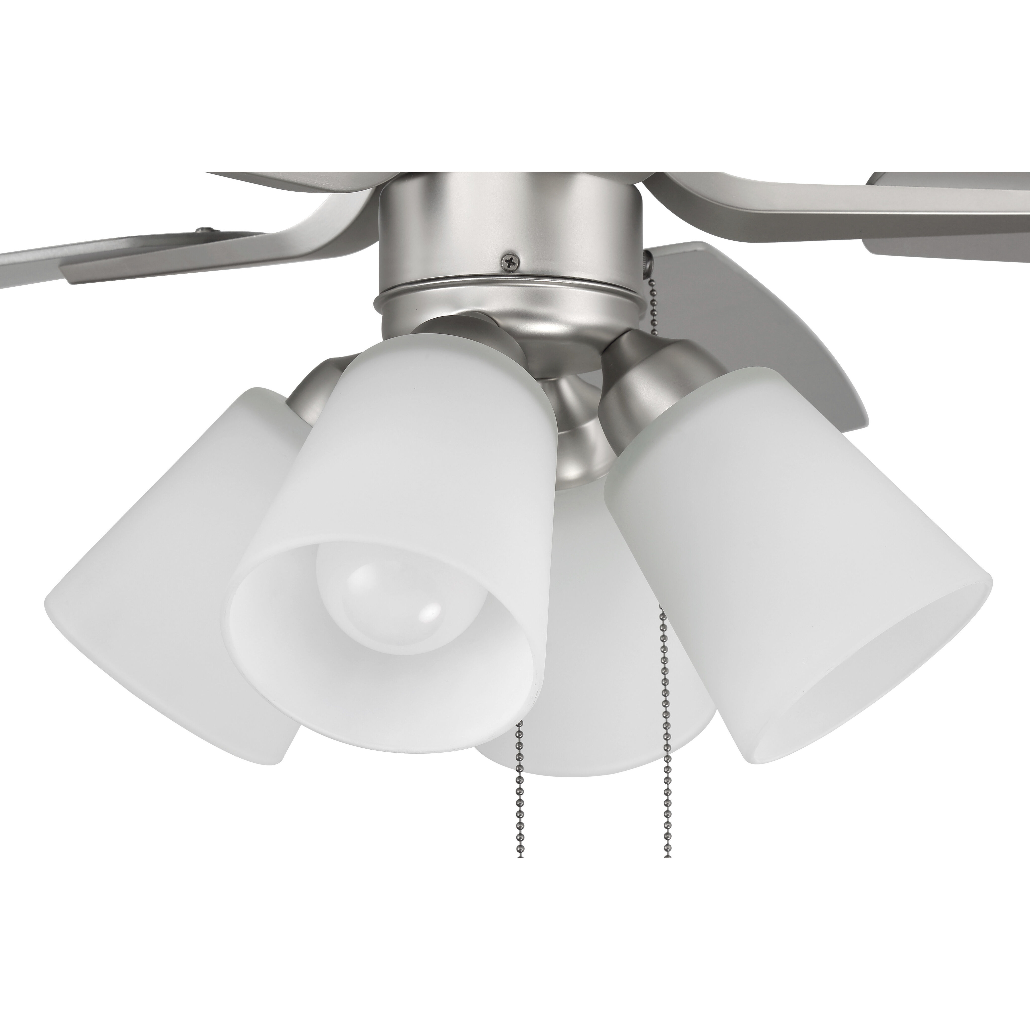 Craftmade P114BN5-52BNGW Pro Plus 114 52 inch Brushed Satin Nickel with ...