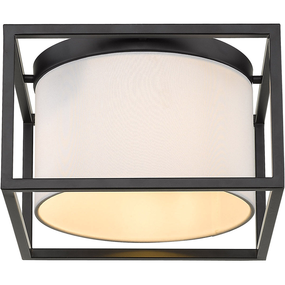 Golden Lighting 2243-FM BLK-MWS Manhattan 2 Light 12 inch Matte Black ...