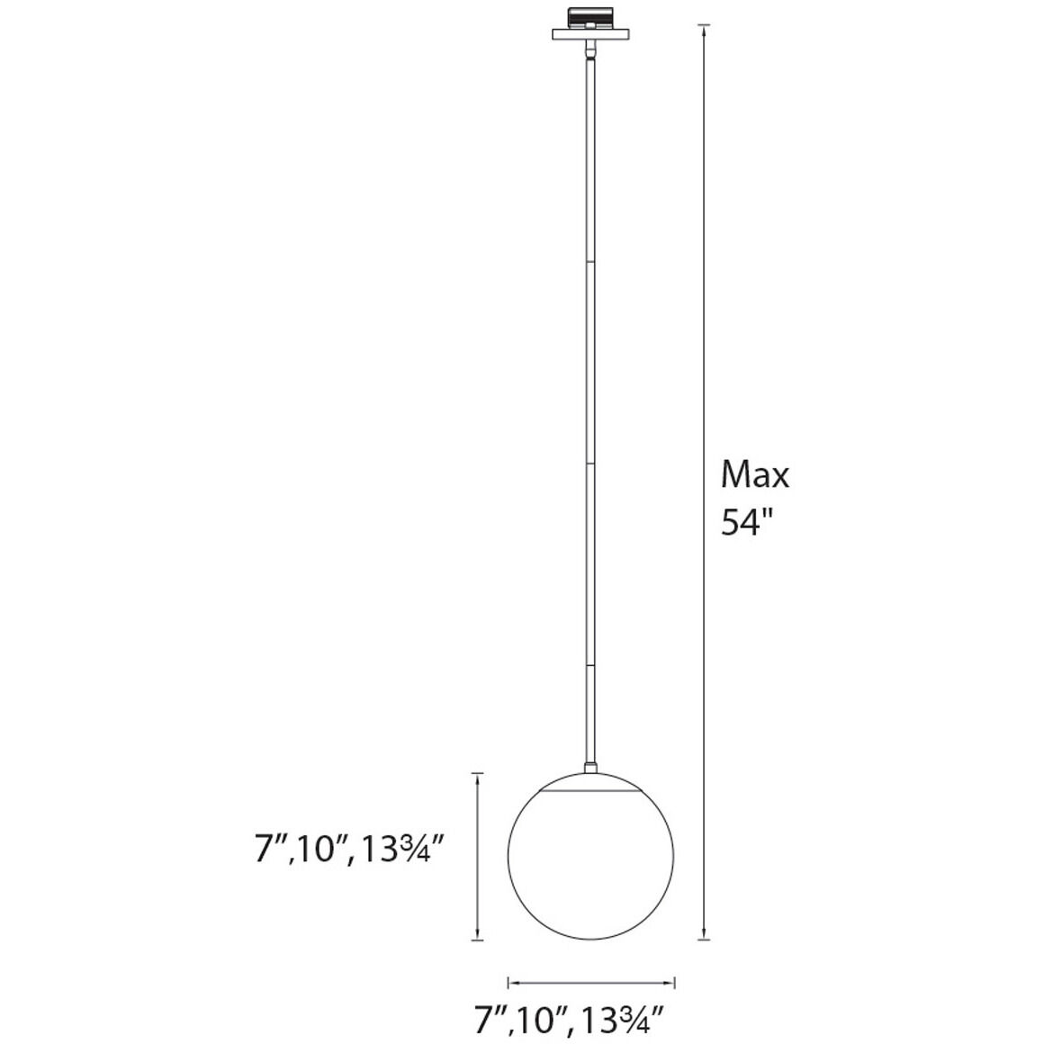 WAC Lighting PD-52310-WT Niveous LED 10 inch White Pendant Ceiling ...