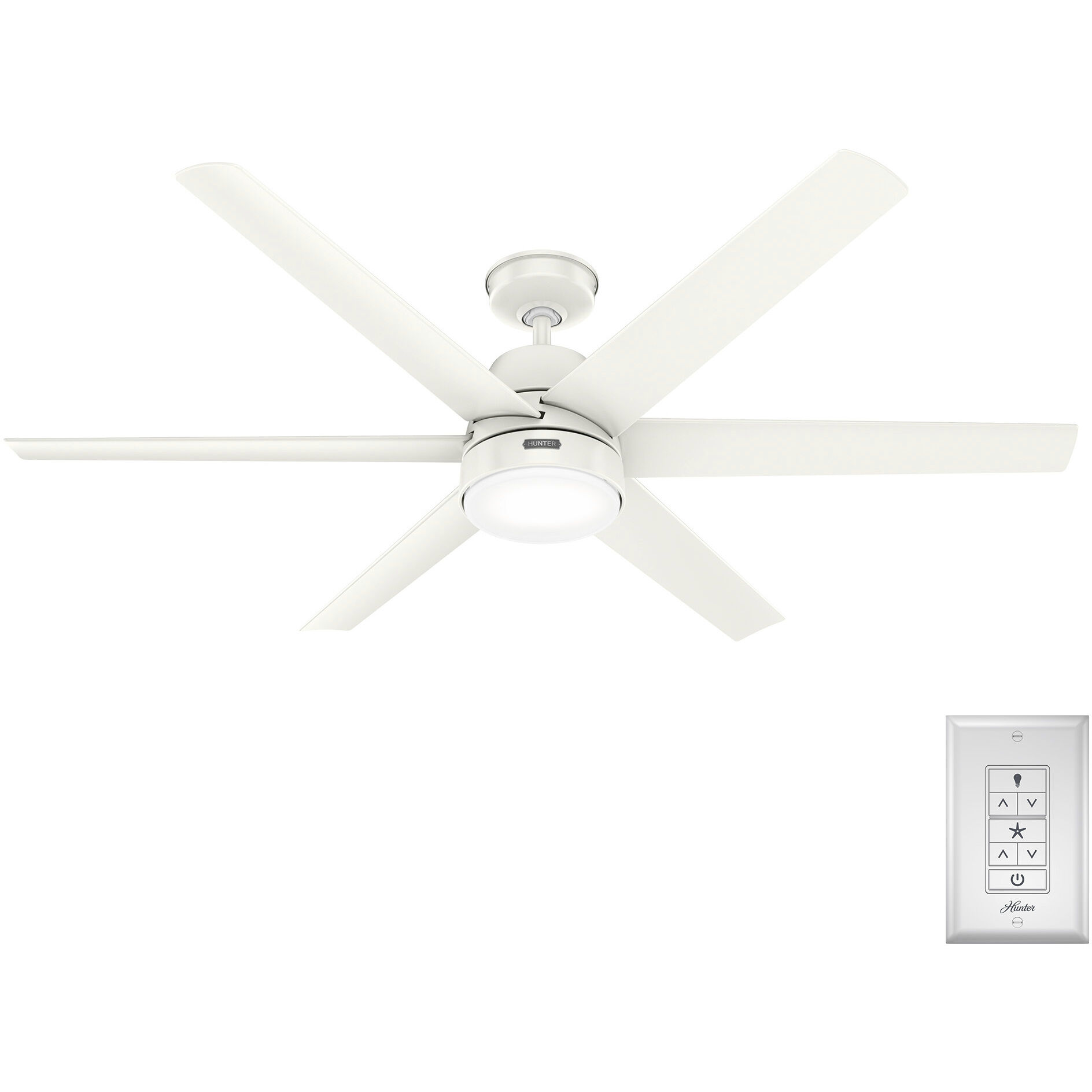 Hunter Fan 52370 Skysail 60 inch Fresh White Outdoor Ceiling Fan