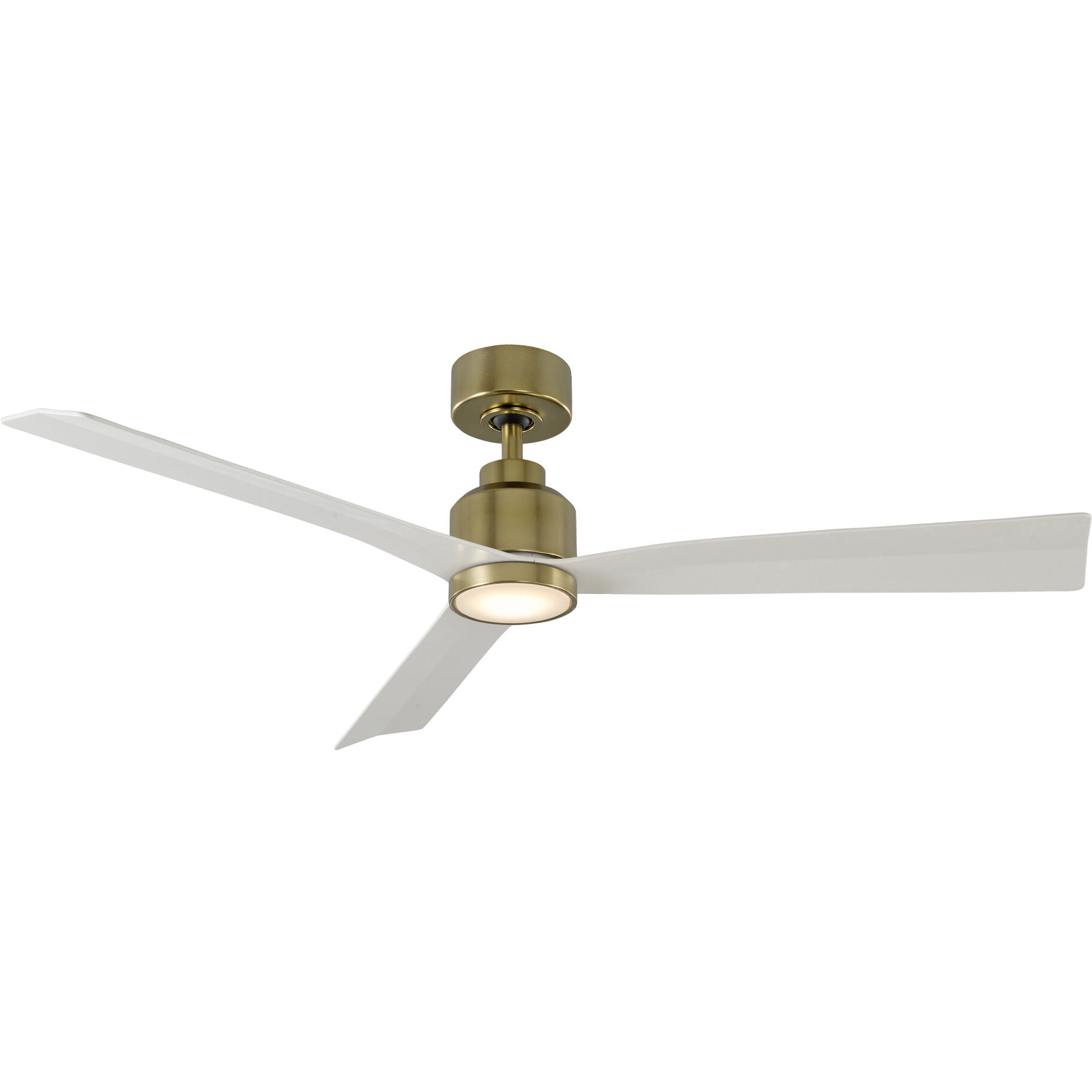 WAC Lighting F-003L-SB/MW Clean 52 inch Soft Brass Matte White with ...