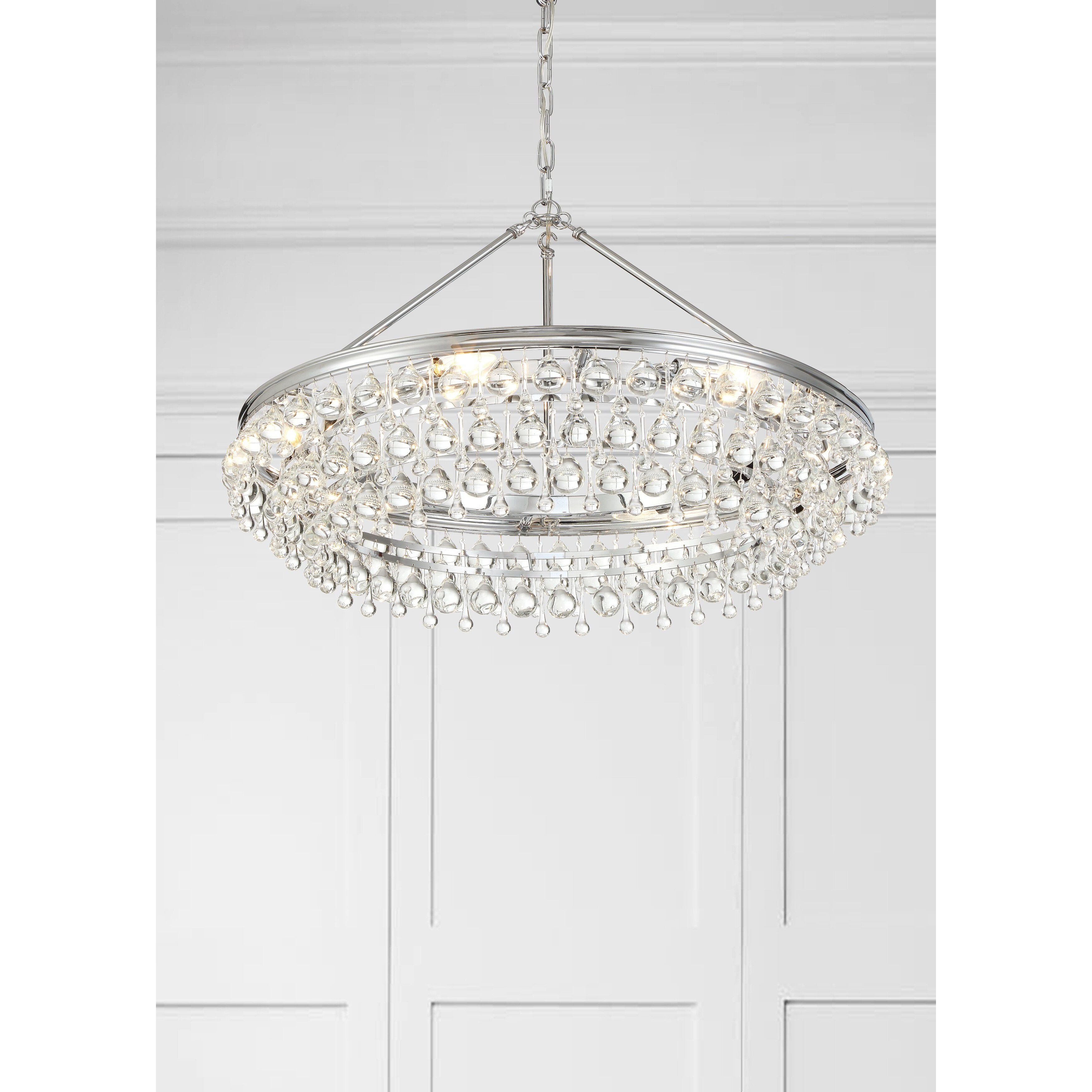 Crystorama 275-CH Calypso 6 Light 30 inch Polished Chrome Chandelier ...