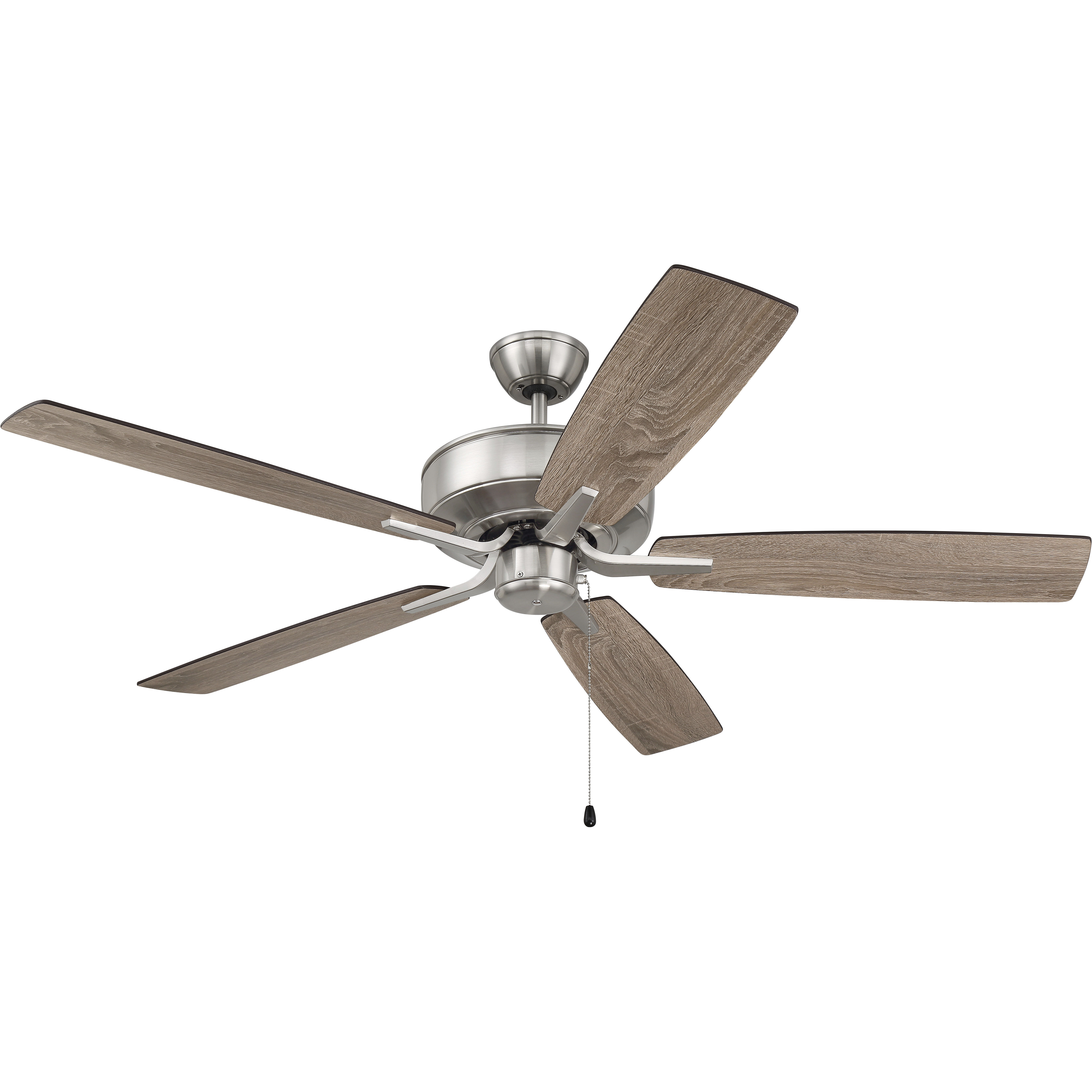 Craftmade P52BNK5-52DWGWN Pro Plus 52 inch Brushed Polished Nickel with ...