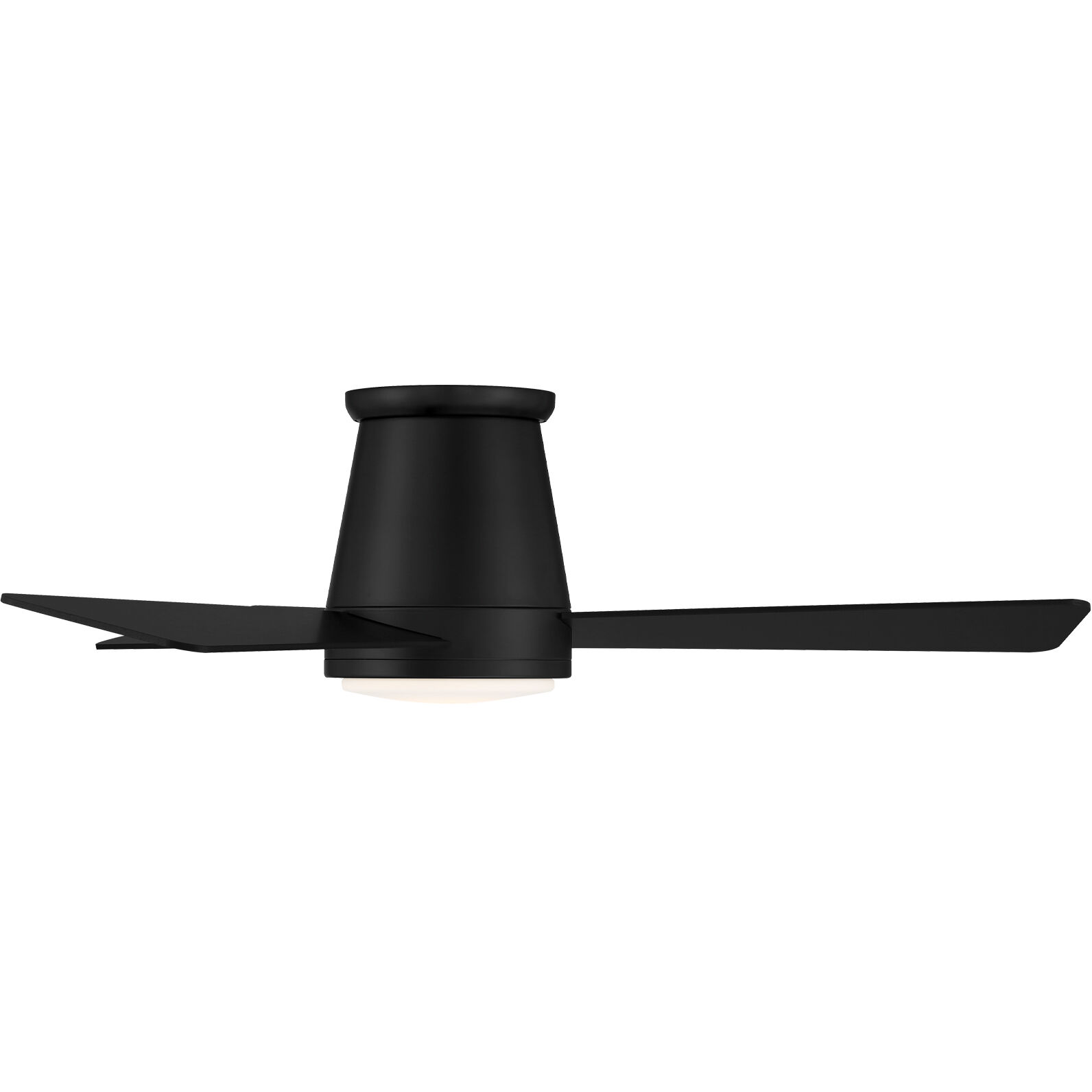 WAC Lighting F-036L-MB Hug 44 inch Matte Black Flush Mount Ceiling Fans ...