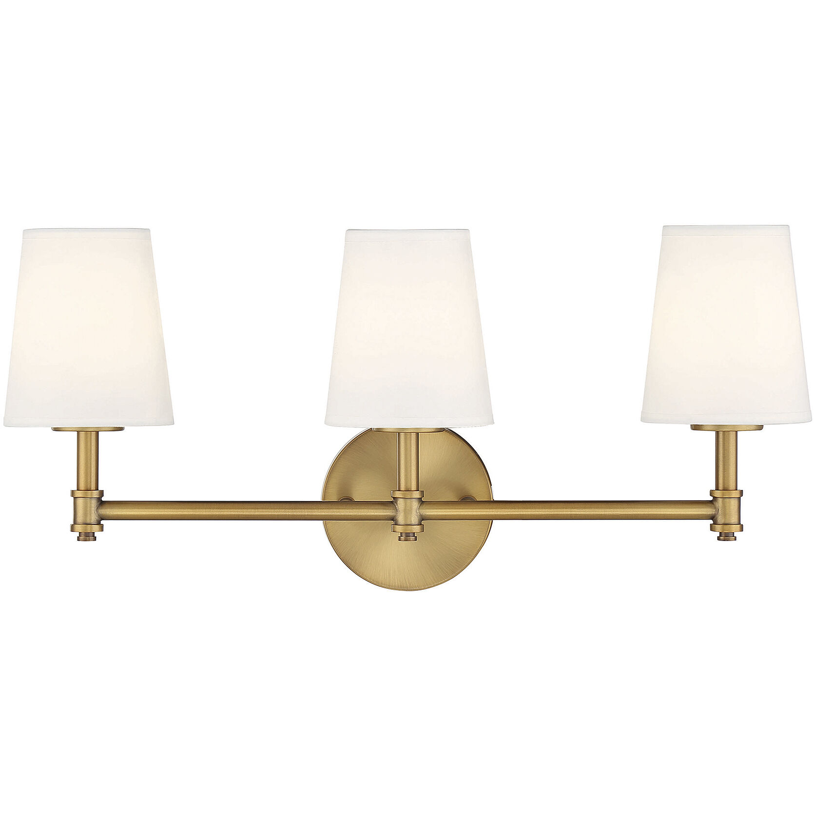 Meridian M80051NB Traditional 3 Light 24 inch Natural Brass Vanity ...