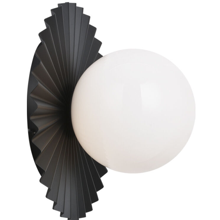 Matteo Lighting WX83111BKOP Modern Ruff Wall Sconce Wall Light in Black ...