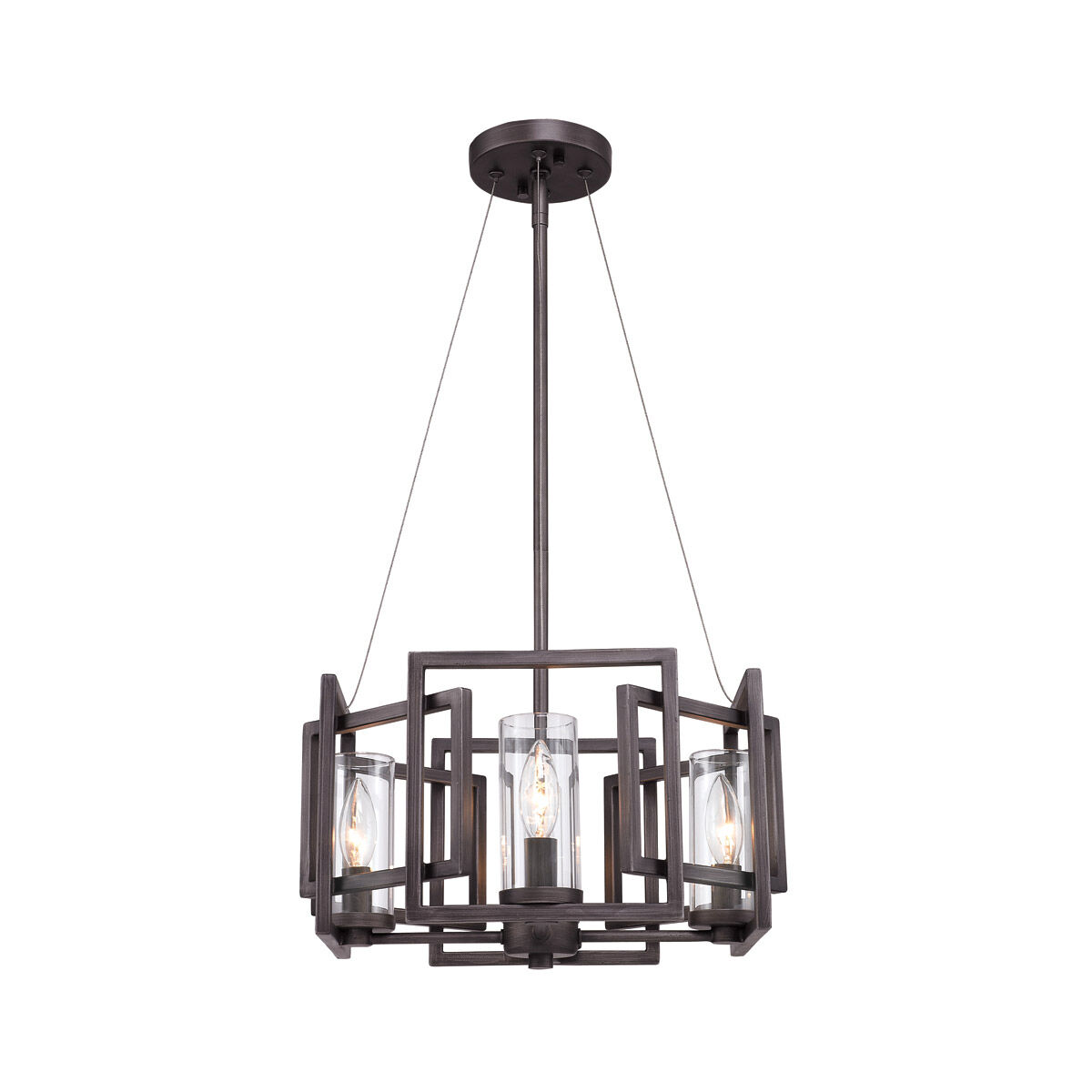 Golden Lighting 6068-SF GMT Marco 4 Light 16 inch Gunmetal Bronze Semi ...
