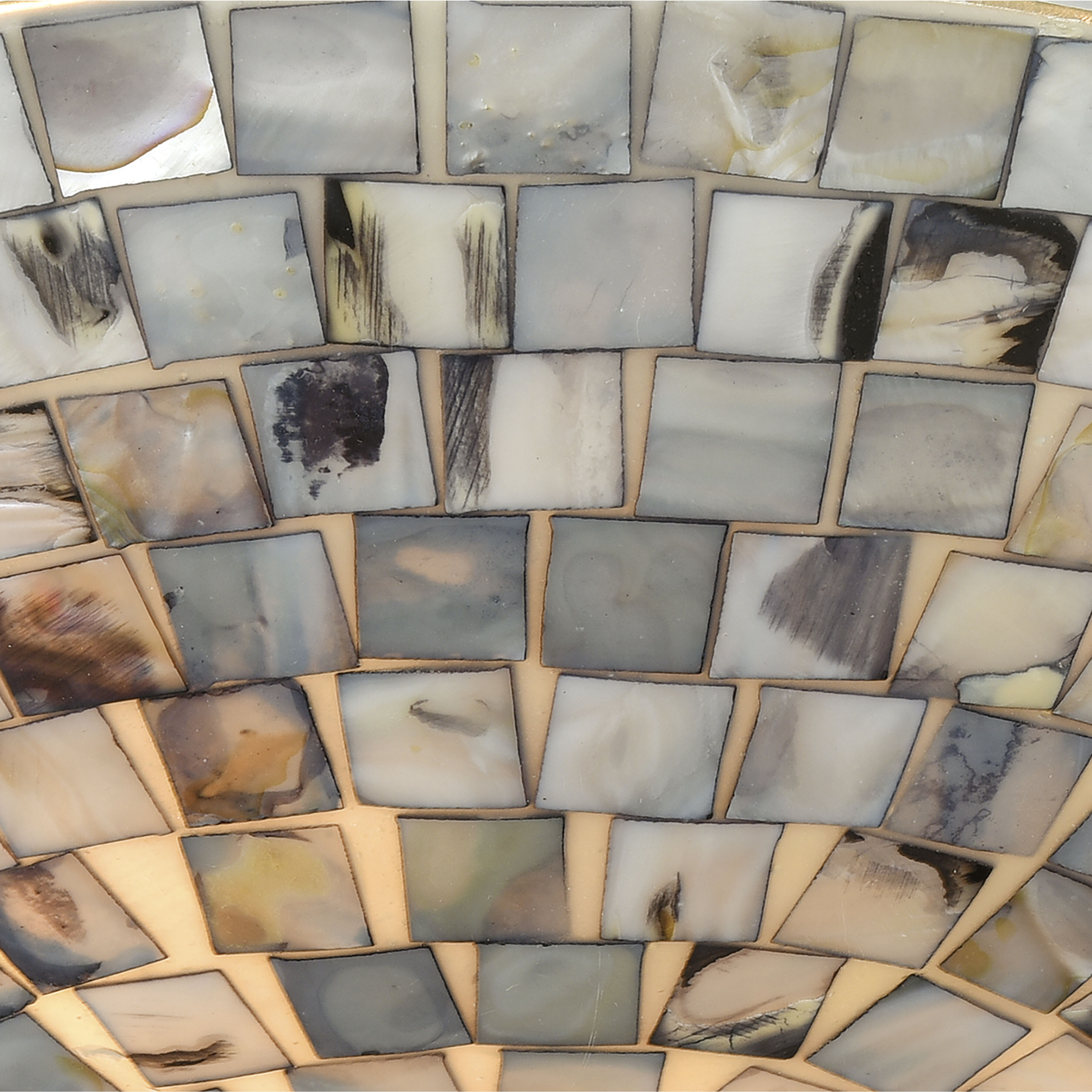 ELK 10401/2 Capri 2 Light 12 inch Satin Nickel with Gray Capiz Flush ...