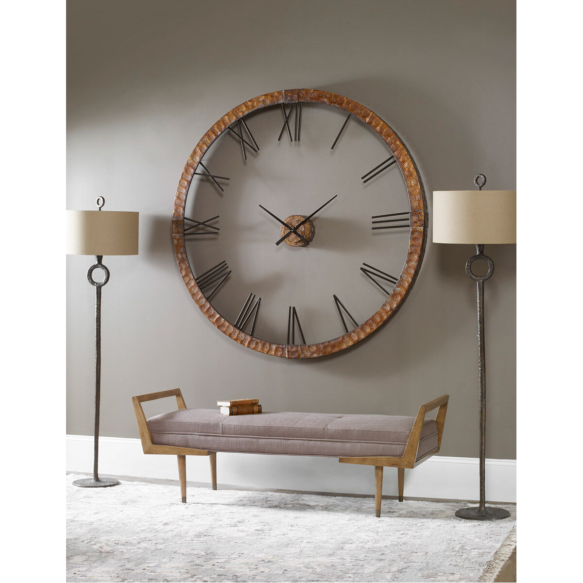 Spark & Spruce 23965-HC Lanier 60 X 60 inch Wall Clock