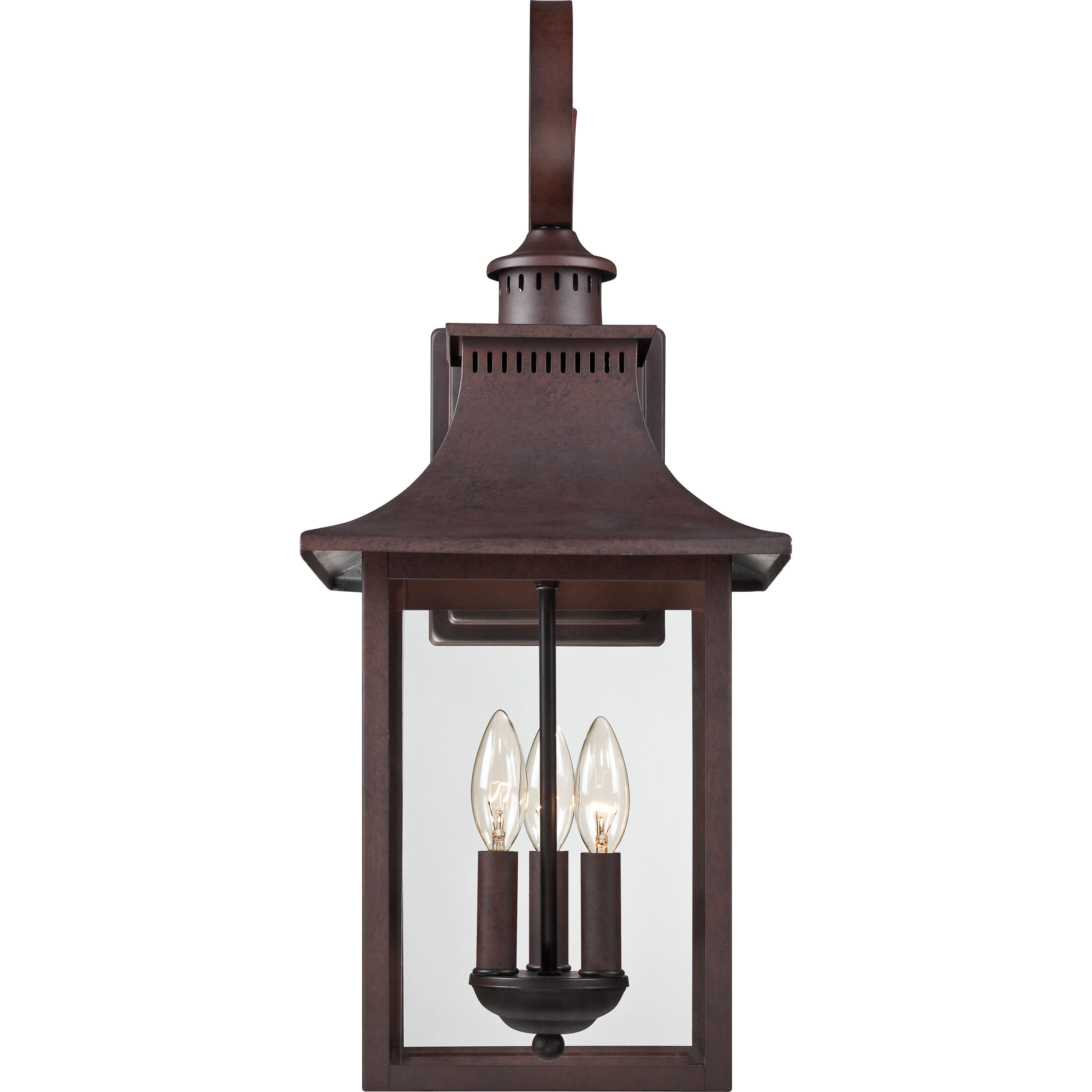 Quoizel Lighting Chancellor 3 Light Outdoor Wall Lantern in Copper ...