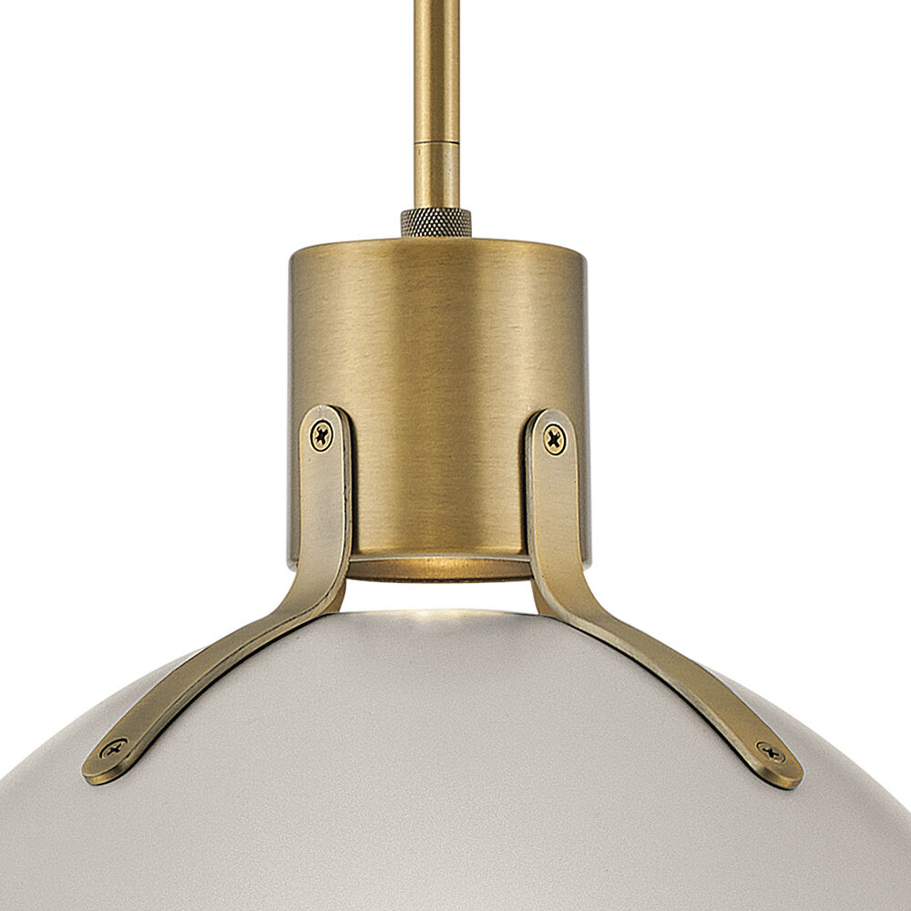 Hinkley 3487LTP Argo LED 14 inch Light Taupe with Lacquered Brass ...