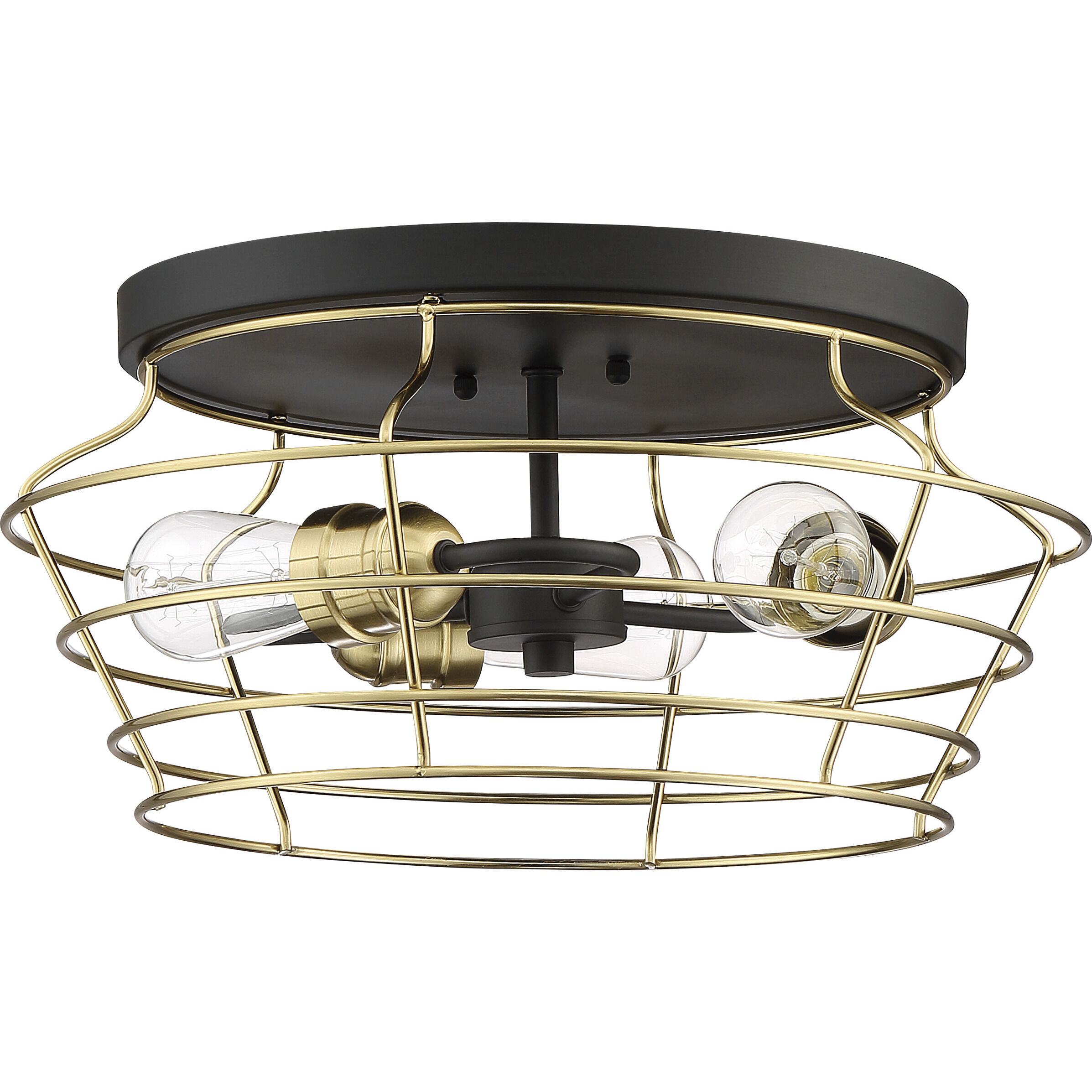 Craftmade 50683-FBSB Neighborhood Thatcher 3 Light 16.5 inch Flat Black ...