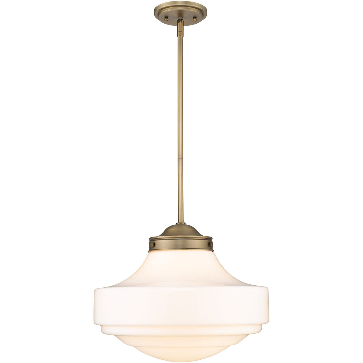 Golden Lighting 0508-L MBS-VMG Ingalls 1 Light 16 inch Modern Brass ...