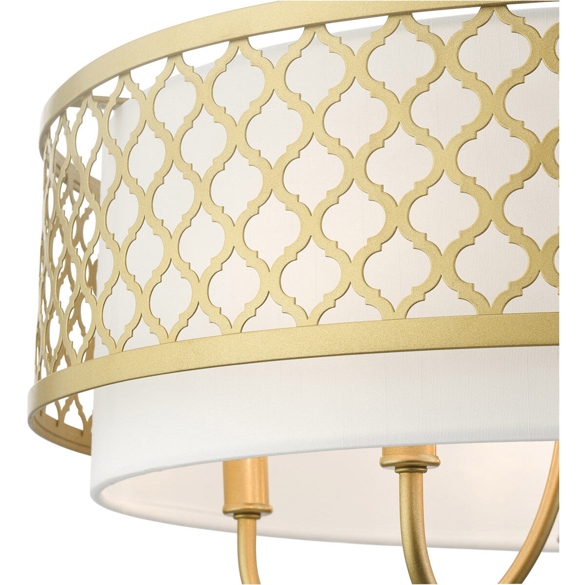 Livex 41105-33 Arabesque 6 Light 24 inch Soft Gold Pendant Chandelier ...