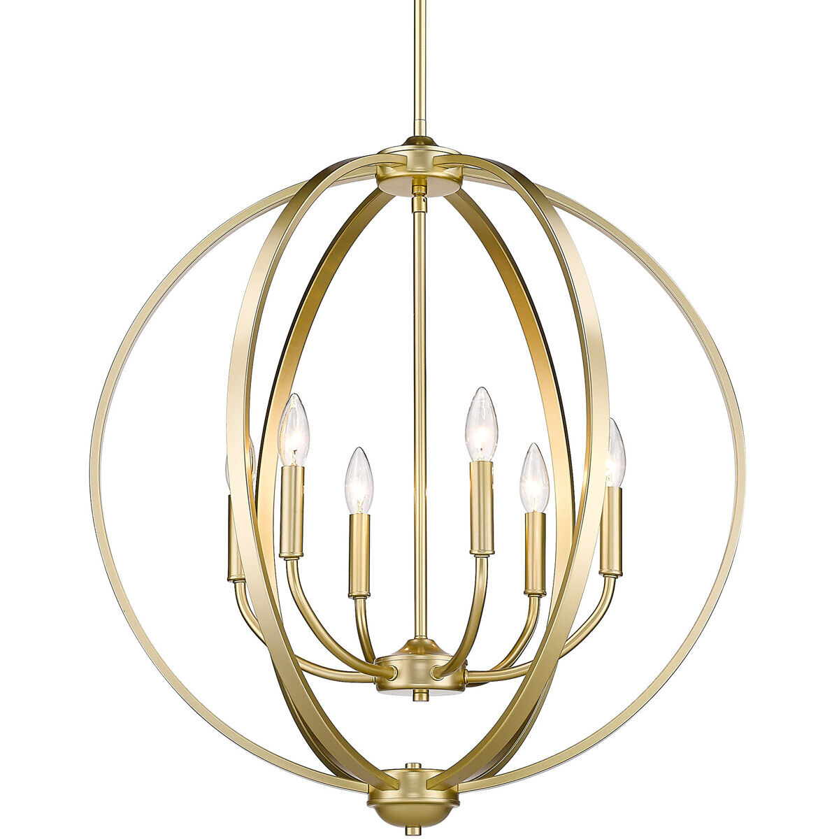 Golden Lighting 3167-6 OG Colson 6 Light 26 inch Olympic Gold ...