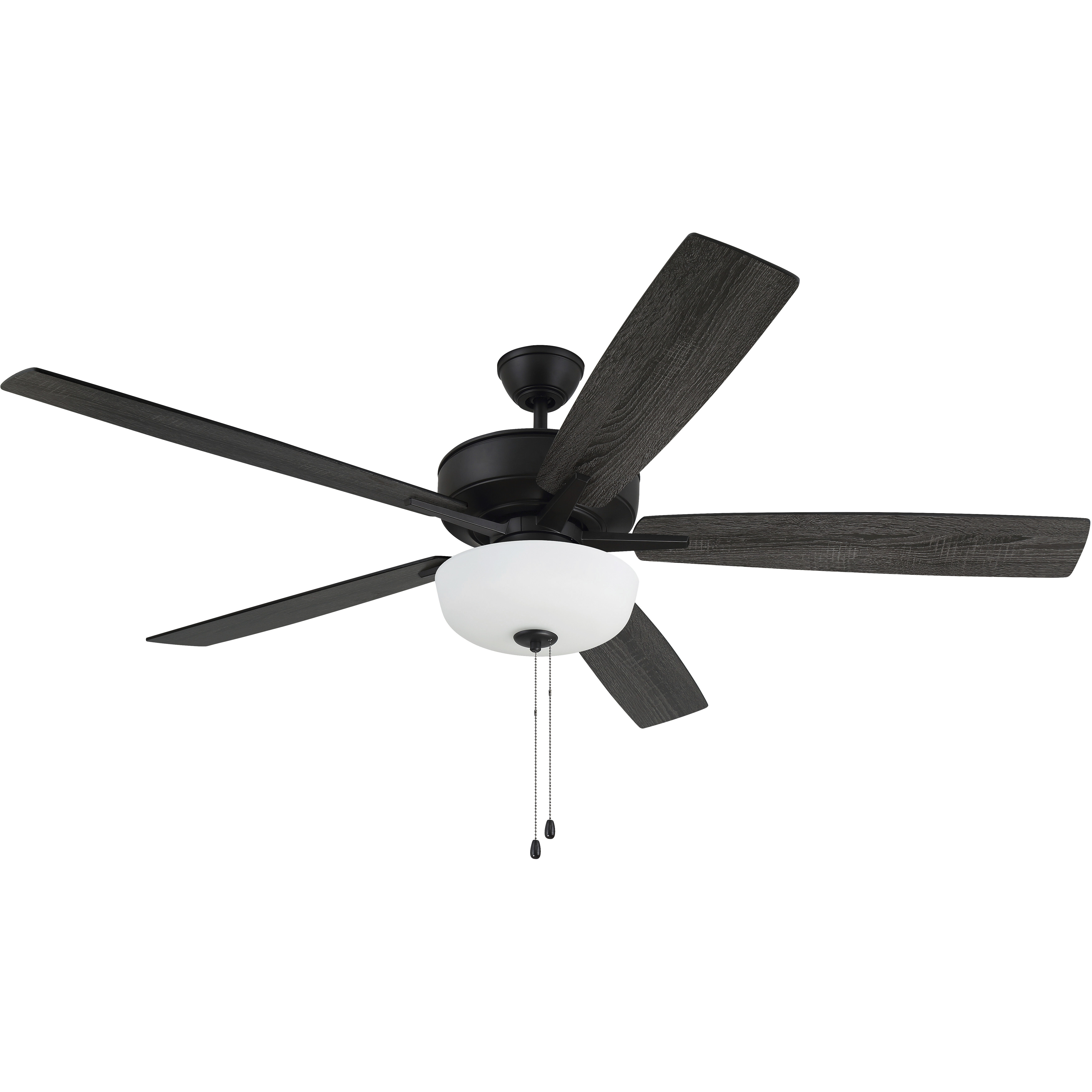 Craftmade S111FB5-60FBGW Super Pro 111 60 inch Flat Black with Flat ...