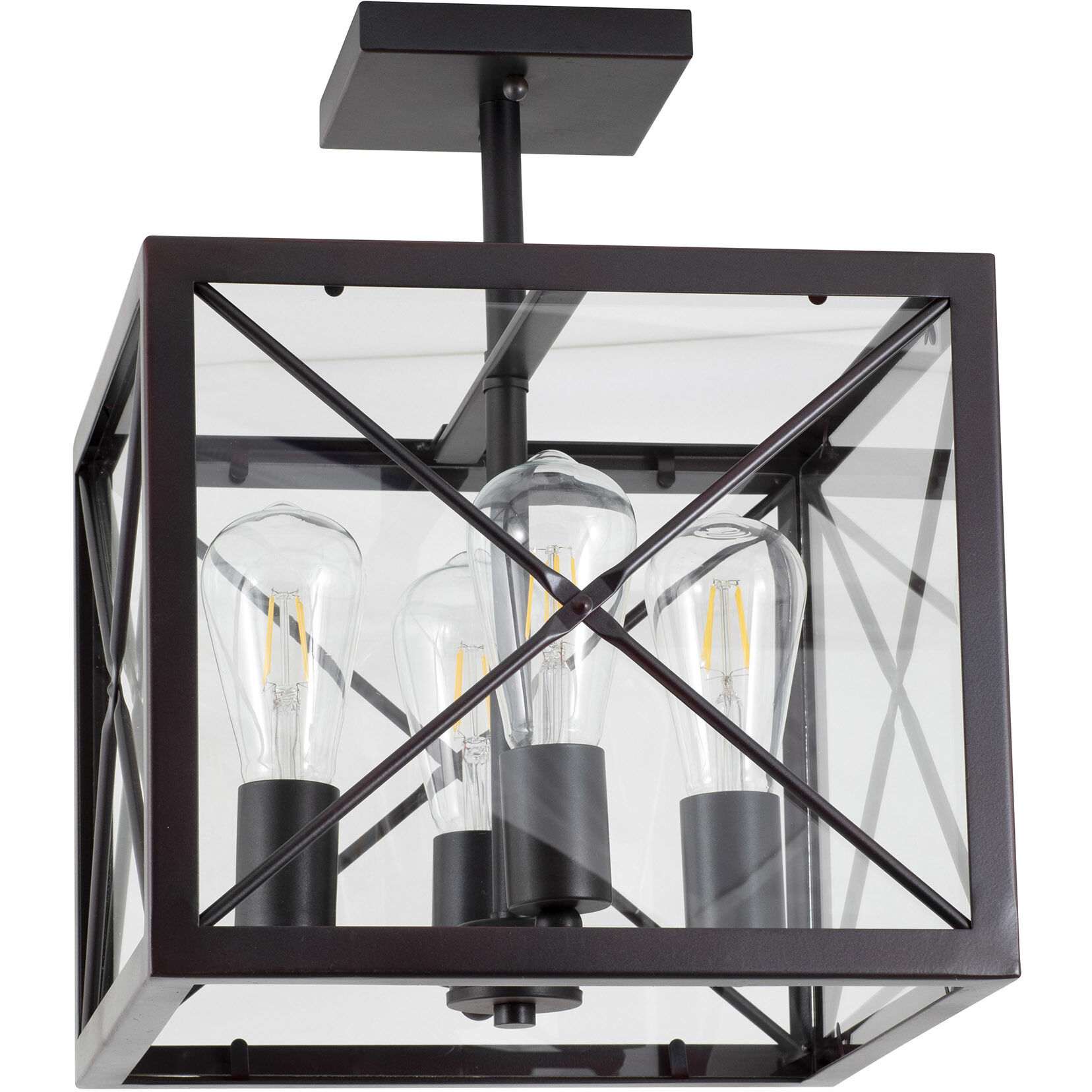 Designers Fountain 87311-SB High Line 4 Light 13 inch Satin Bronze Semi ...