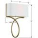 Crystorama BRK-A3702-VG Brinkley 2 Light 10 inch Vibrant Gold ADA ...