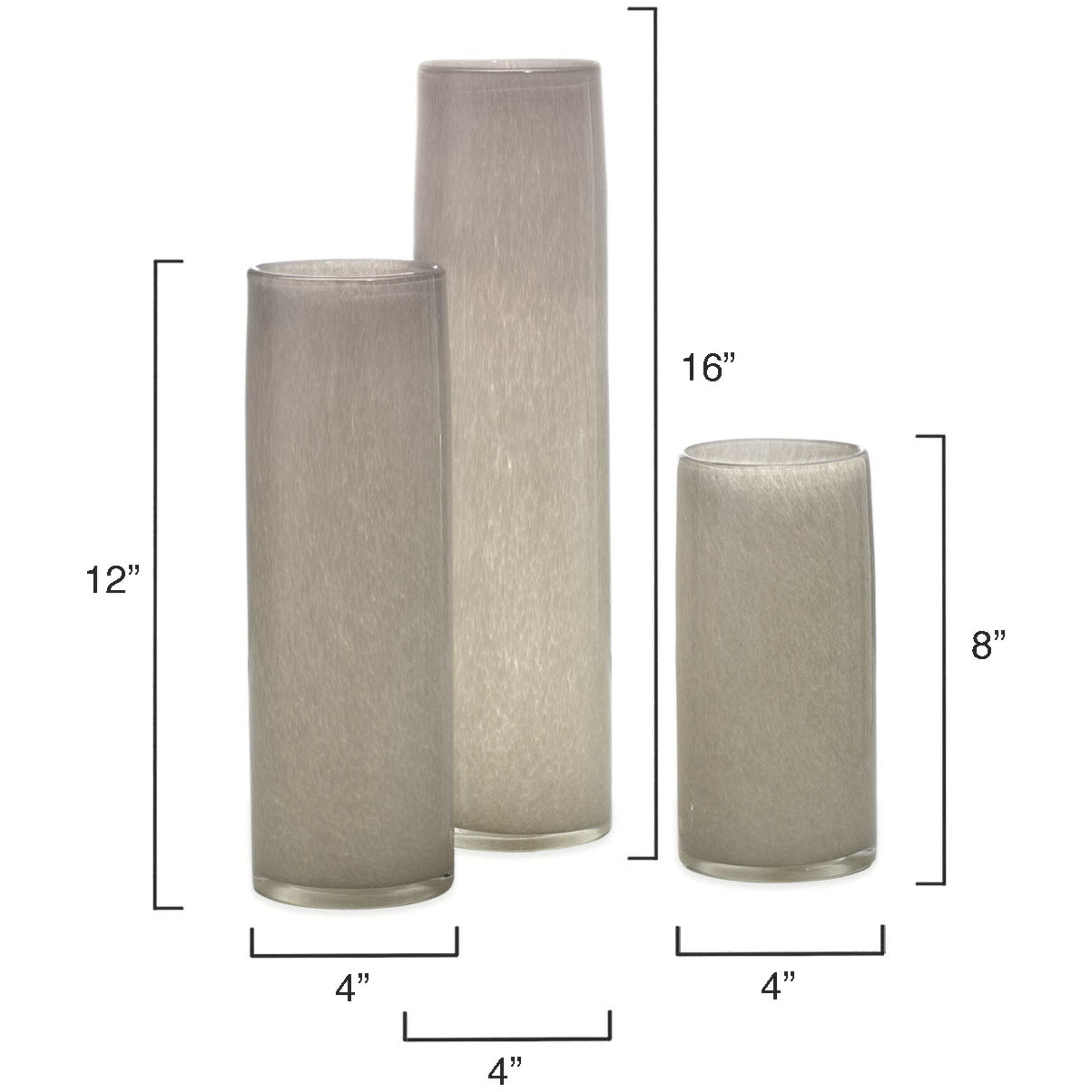 Jamie Young Co 7GWEN-VAGR Gwendolyn 16 X 4 inch Vases in Warm Grey ...