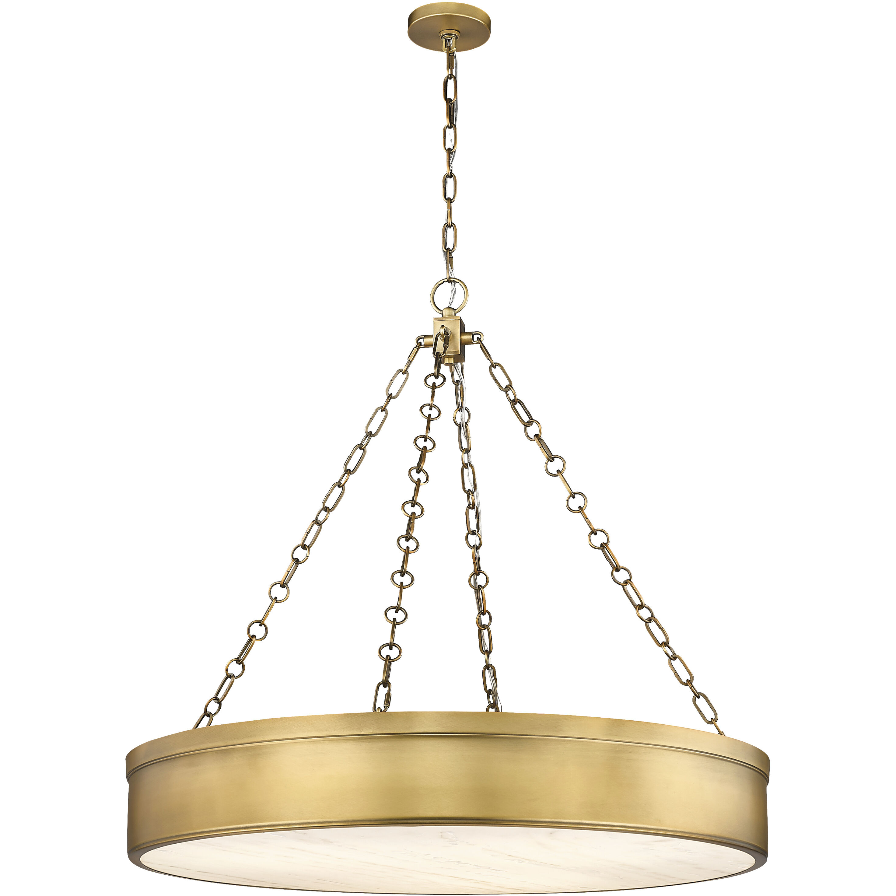 Z-Lite 1944P33-RB-LED Anders 3 Light 33 inch Rubbed Brass Chandelier ...