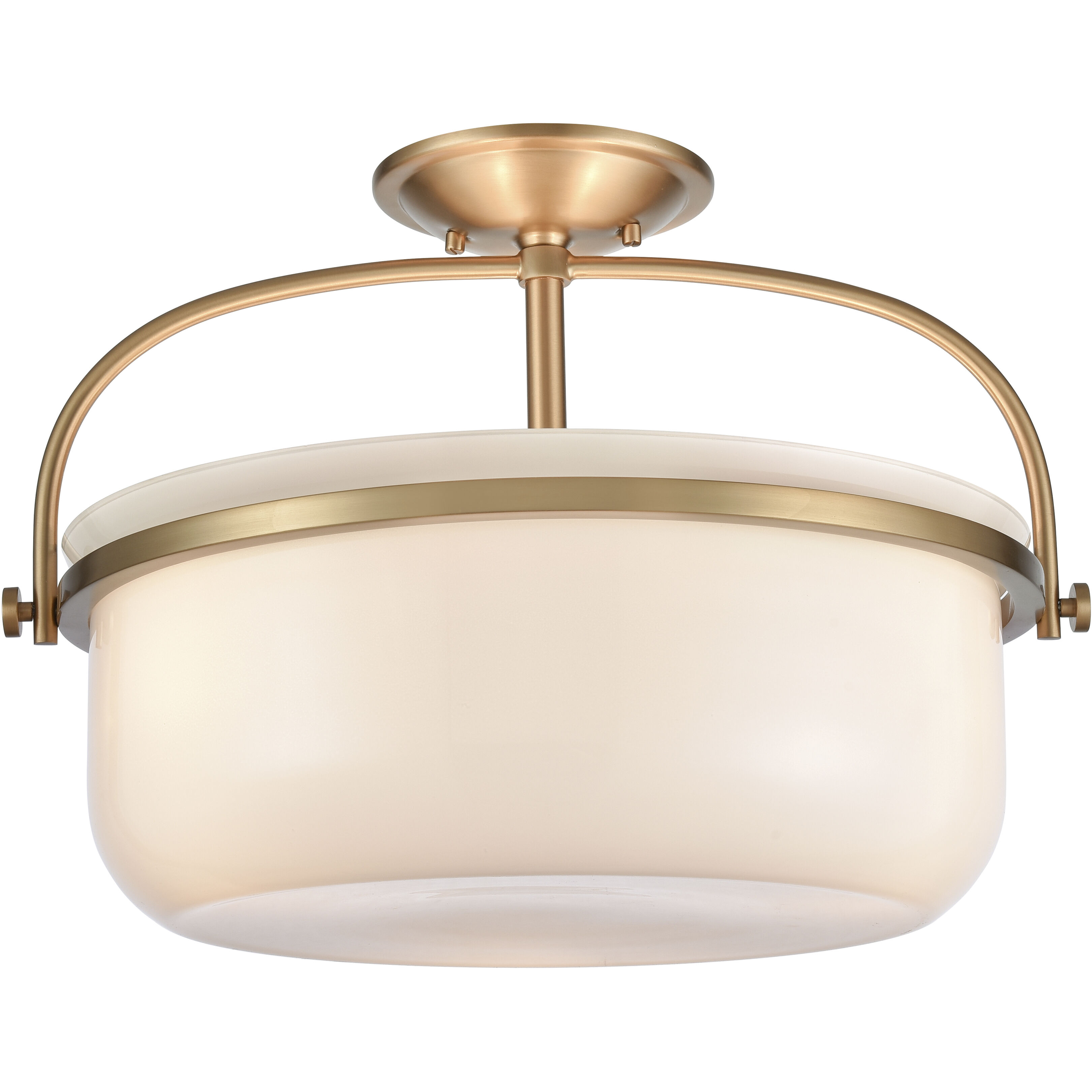 Elk Home 89463/3 Wentworth 3 Light 17 inch Brushed Gold Semi Flush ...
