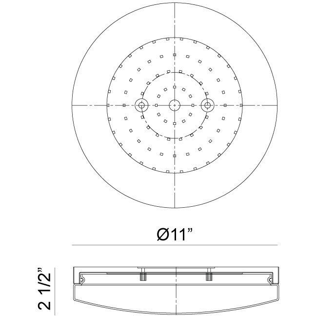Orion LED 11 inch Black Flush Mount Ceiling Light