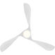 WAC Lighting F-074L-MW Swirl 54 inch Matte White Downrod Ceiling Fan