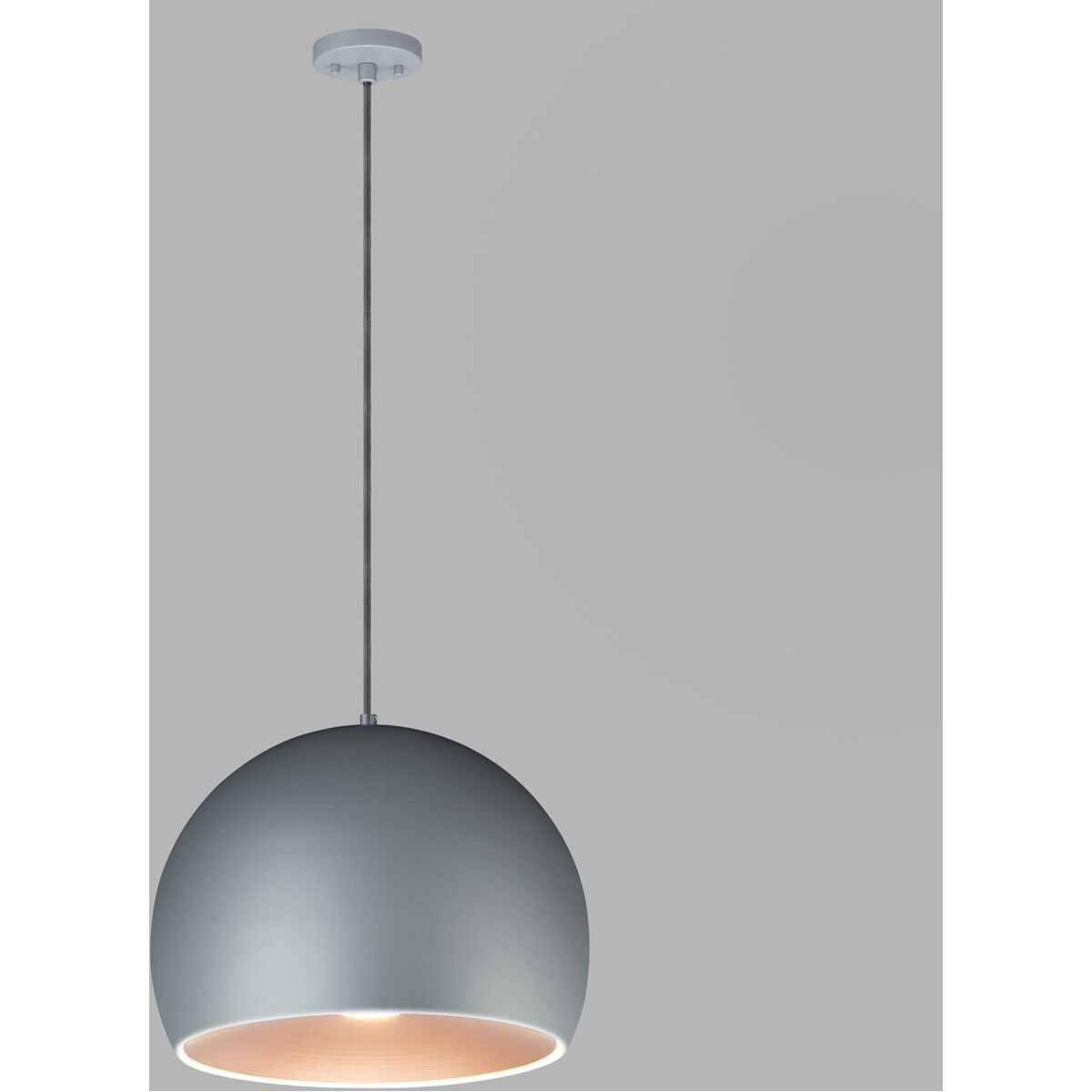 ET2 E24924-DGCOF Palla LED 15.75 inch Dark Grey and Coffee Single Pendant Ceiling Light in Dark ...