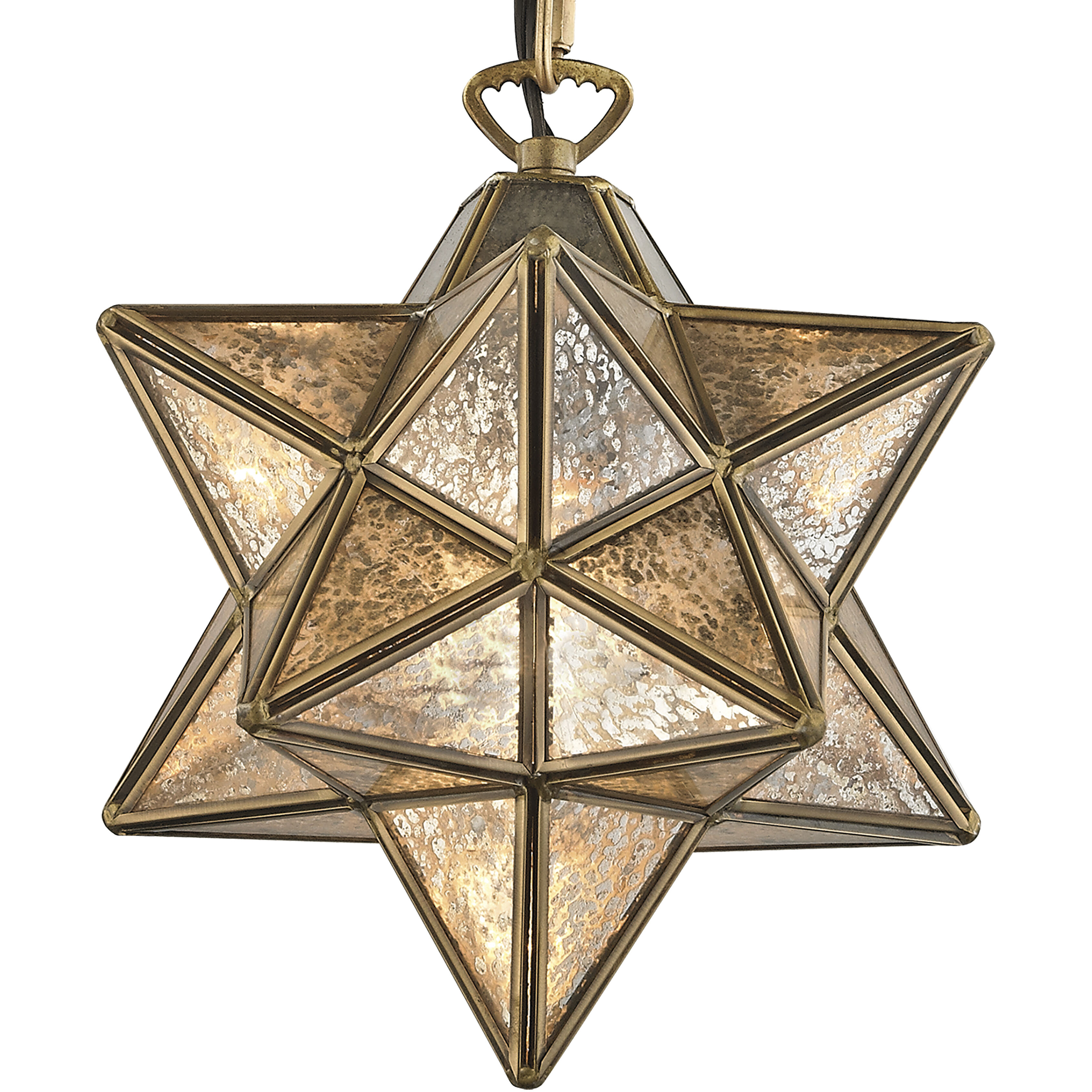 Moravian Star Pendant Light Mercury Glass | Shelly Lighting