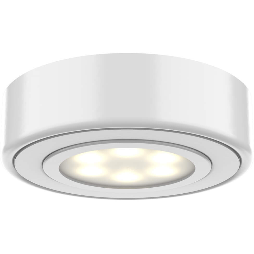 DALS Lighting 4005FR-WH Duo-Puck White Puck, 2-in-1