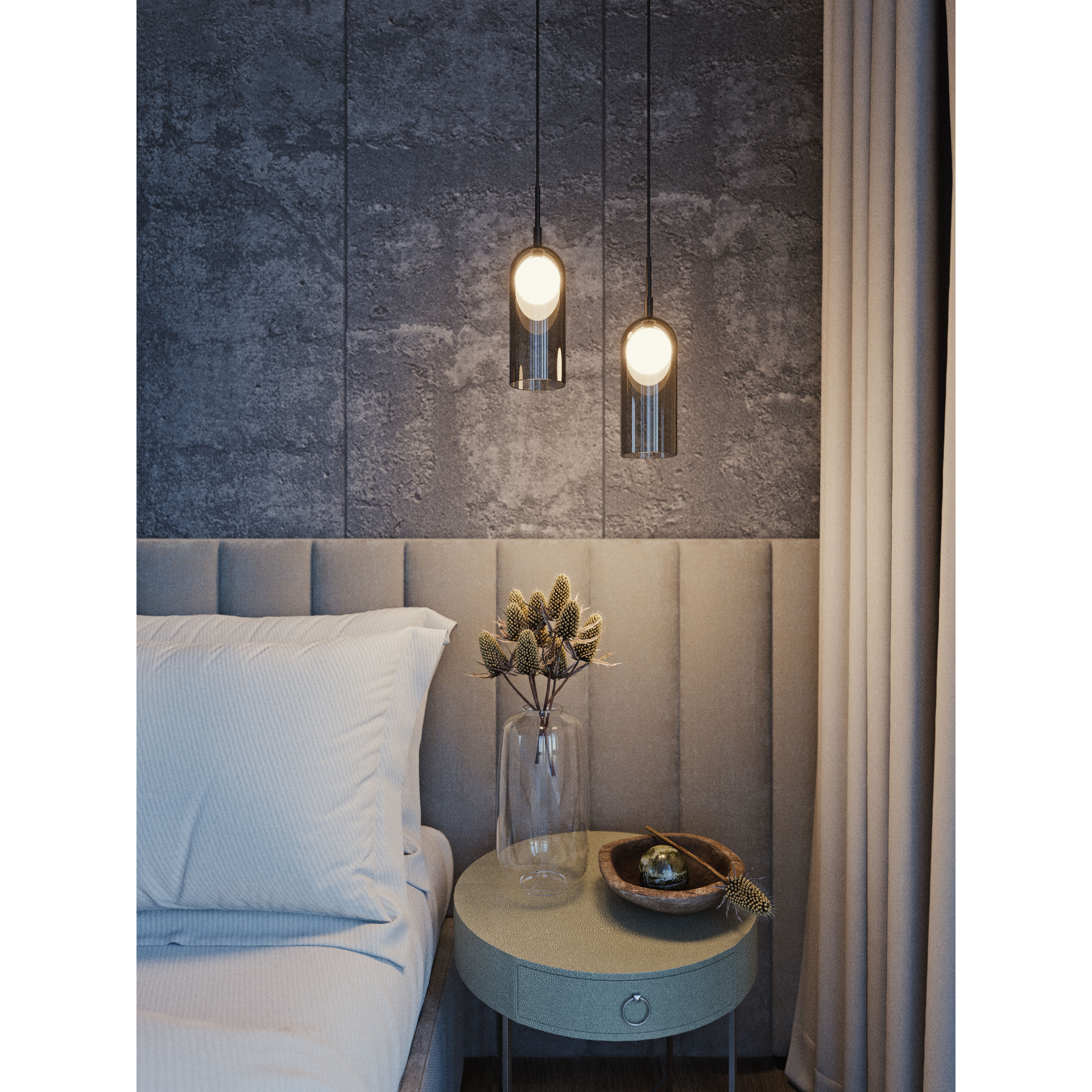 ceiling bedside lights black