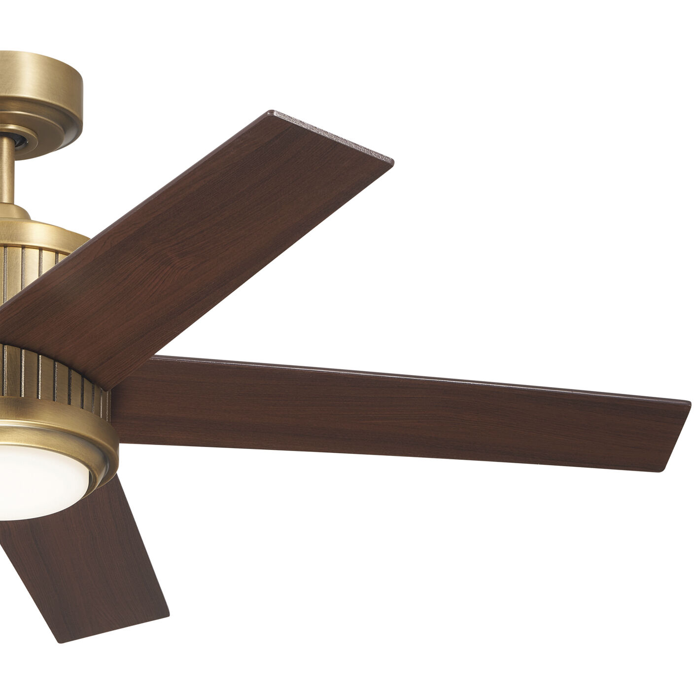 Kichler 300048NBR Brahm 48 inch Natural Brass with Walnut/White Blades ...