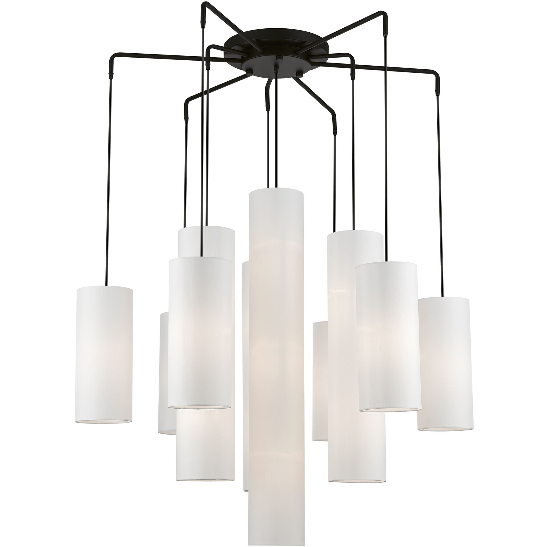 Livex 42658-91 Strathmore 15 Light 45 inch Brushed Nickel Foyer ...