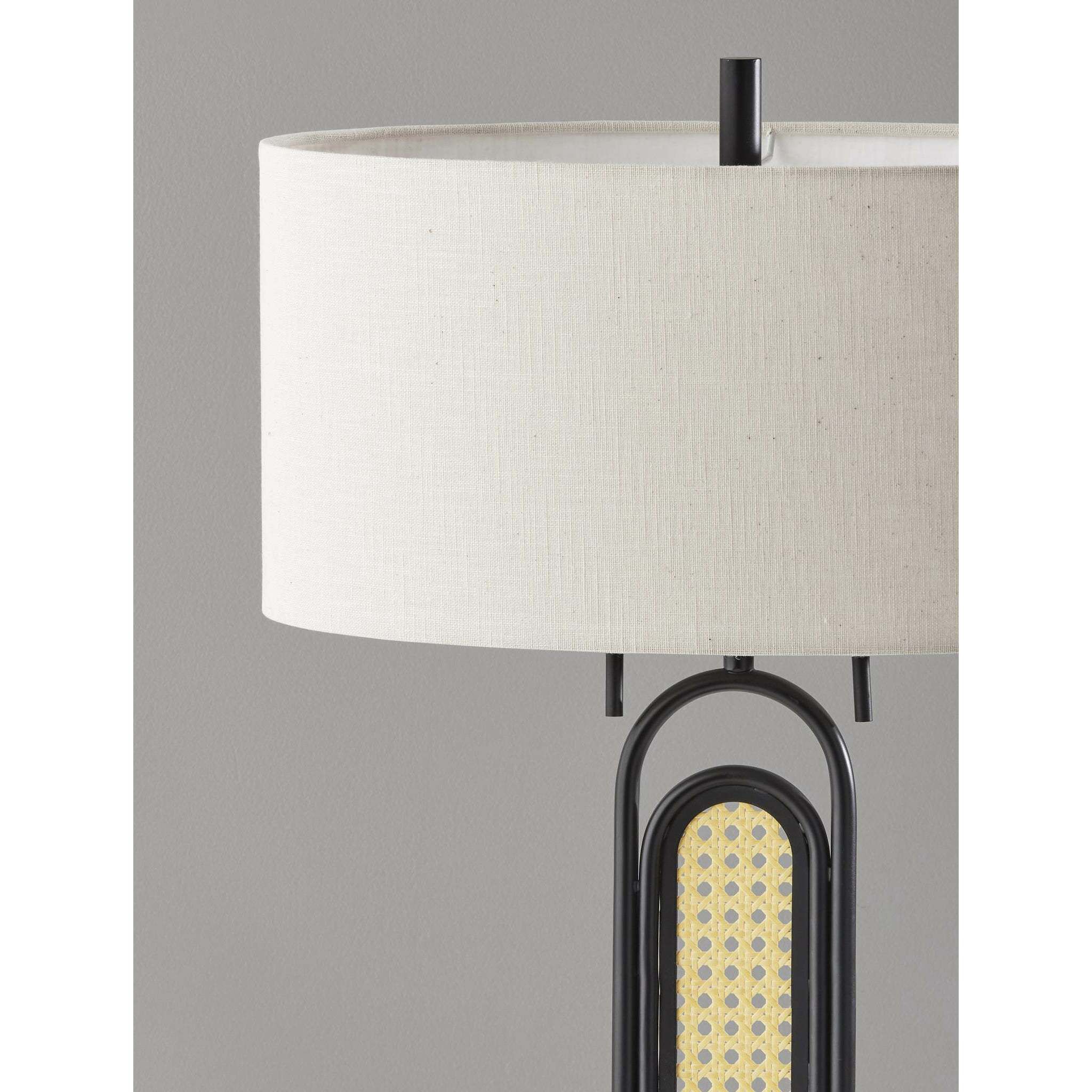 Adesso 4325 01 Levy 26.5 inch 40 watt Black with Webbed Caning Material Table Lamp Portable Light