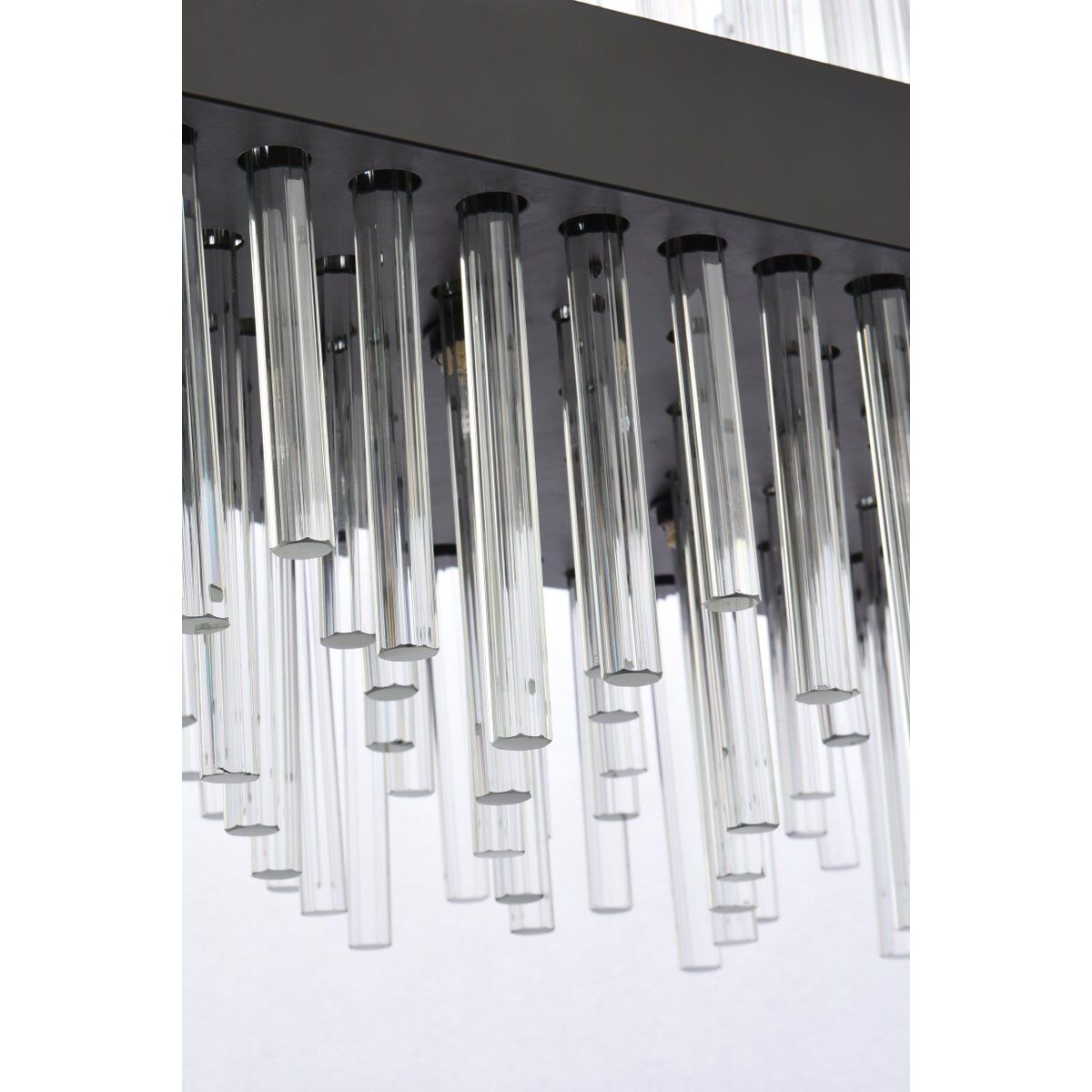 Elegant Lighting 3000G42BK Dallas 24 Light 42 inch Black Linear ...