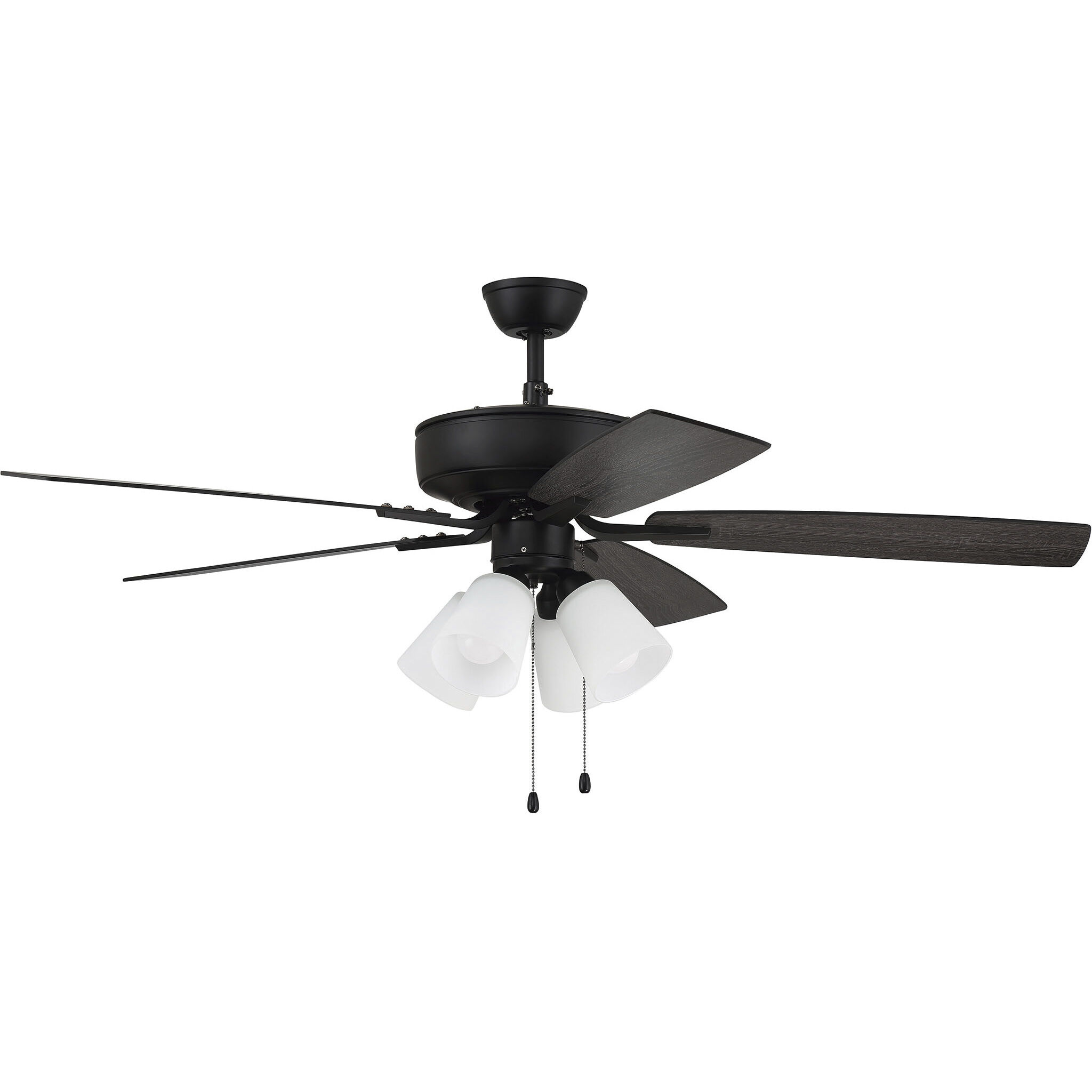 Craftmade P114FB5-52FBGW Pro Plus 114 52 inch Flat Black with Flat ...
