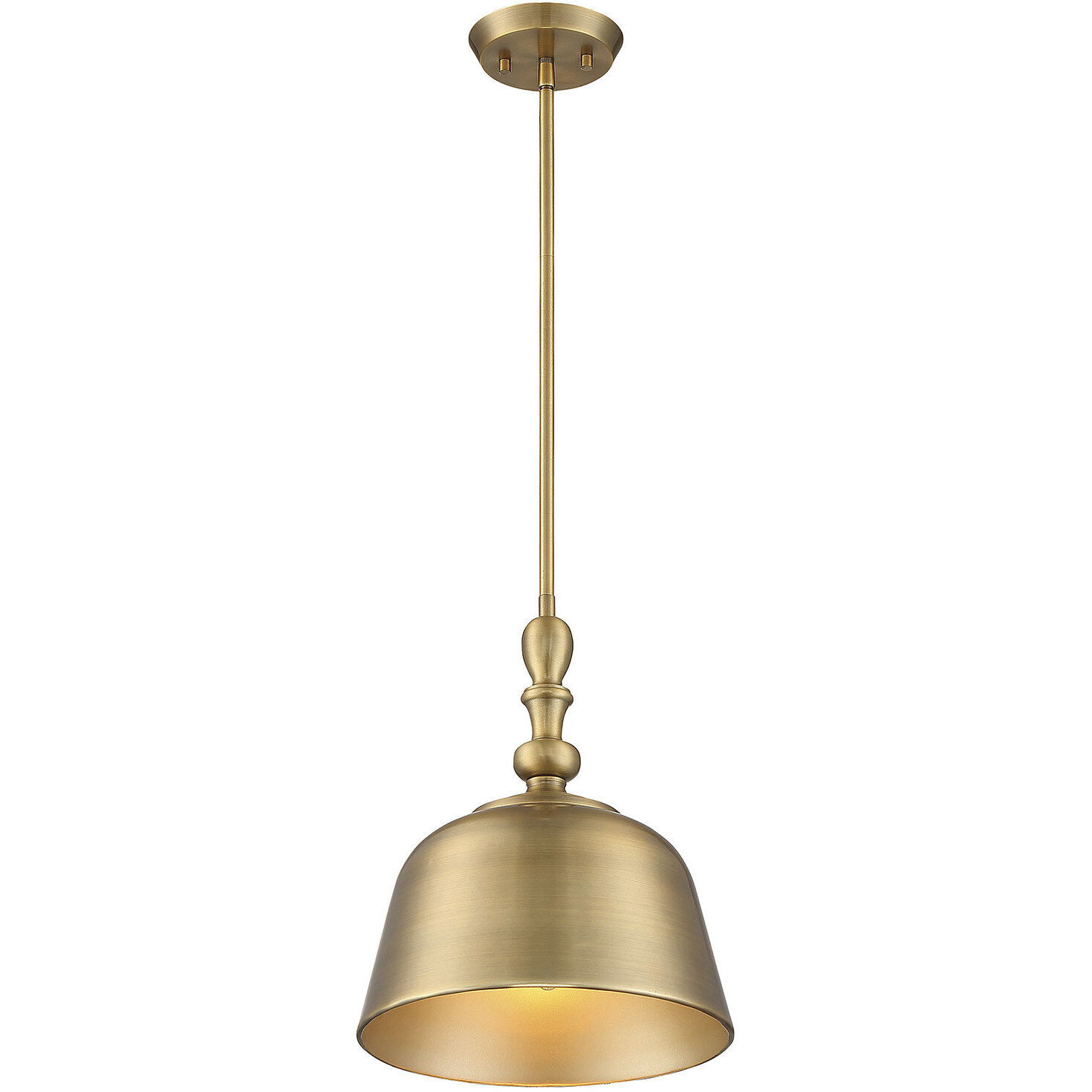Savoy House 7-3751-1-322 Berg 1 Light 12 inch Warm Brass Pendant ...
