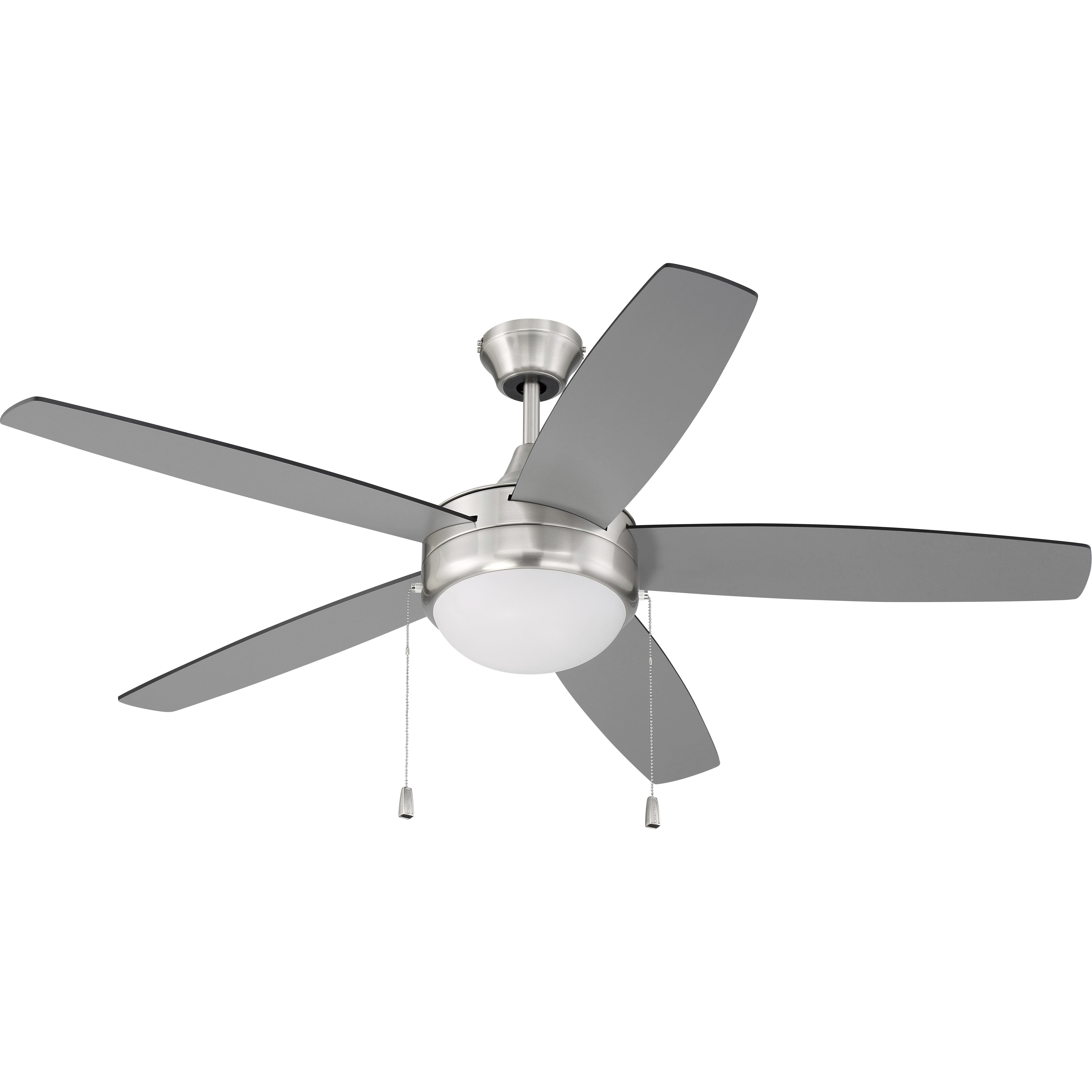 Craftmade EPHA52BNK5-BNGW Phaze 52 inch Brushed Polished Nickel with ...