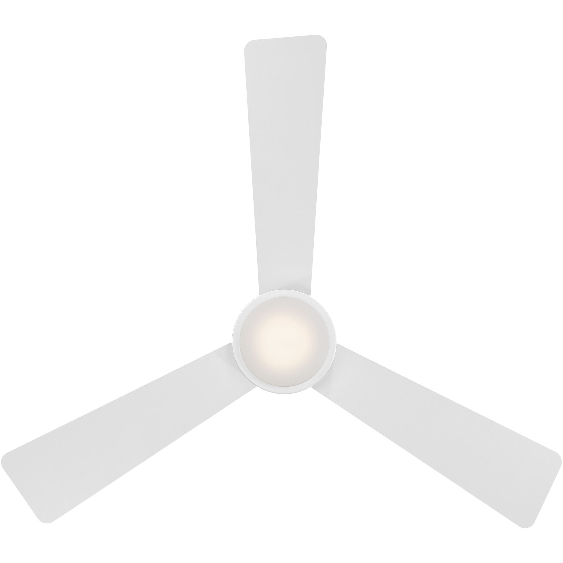WAC Lighting F-037L-MW Hug 52 inch Matte White Flush Mount Ceiling Fan ...