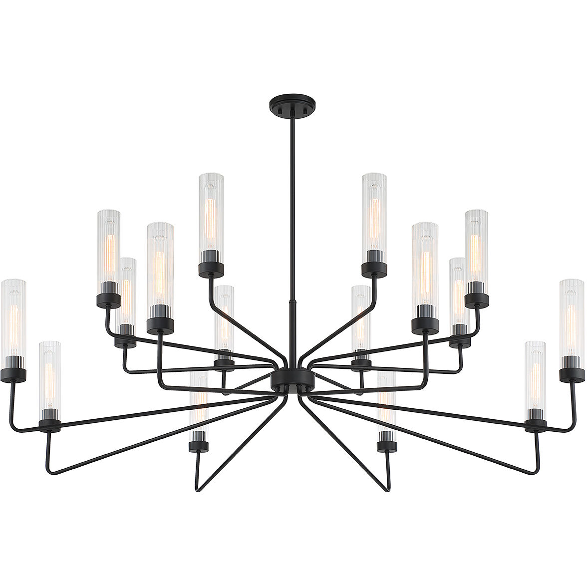 Savoy House 1-8862-16-89 Baker 16 Light 61 inch Matte Black Chandelier ...