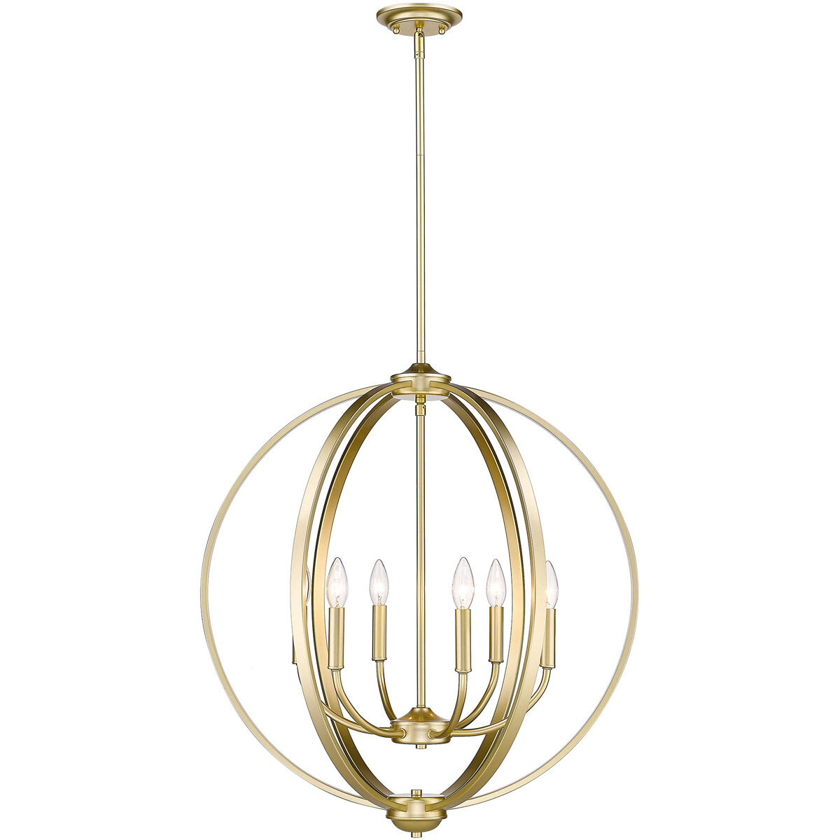 Golden Lighting 3167-6 OG Colson 6 Light 26 inch Olympic Gold ...