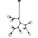 Organic LED 40 inch Black Chandelier Ceiling Light