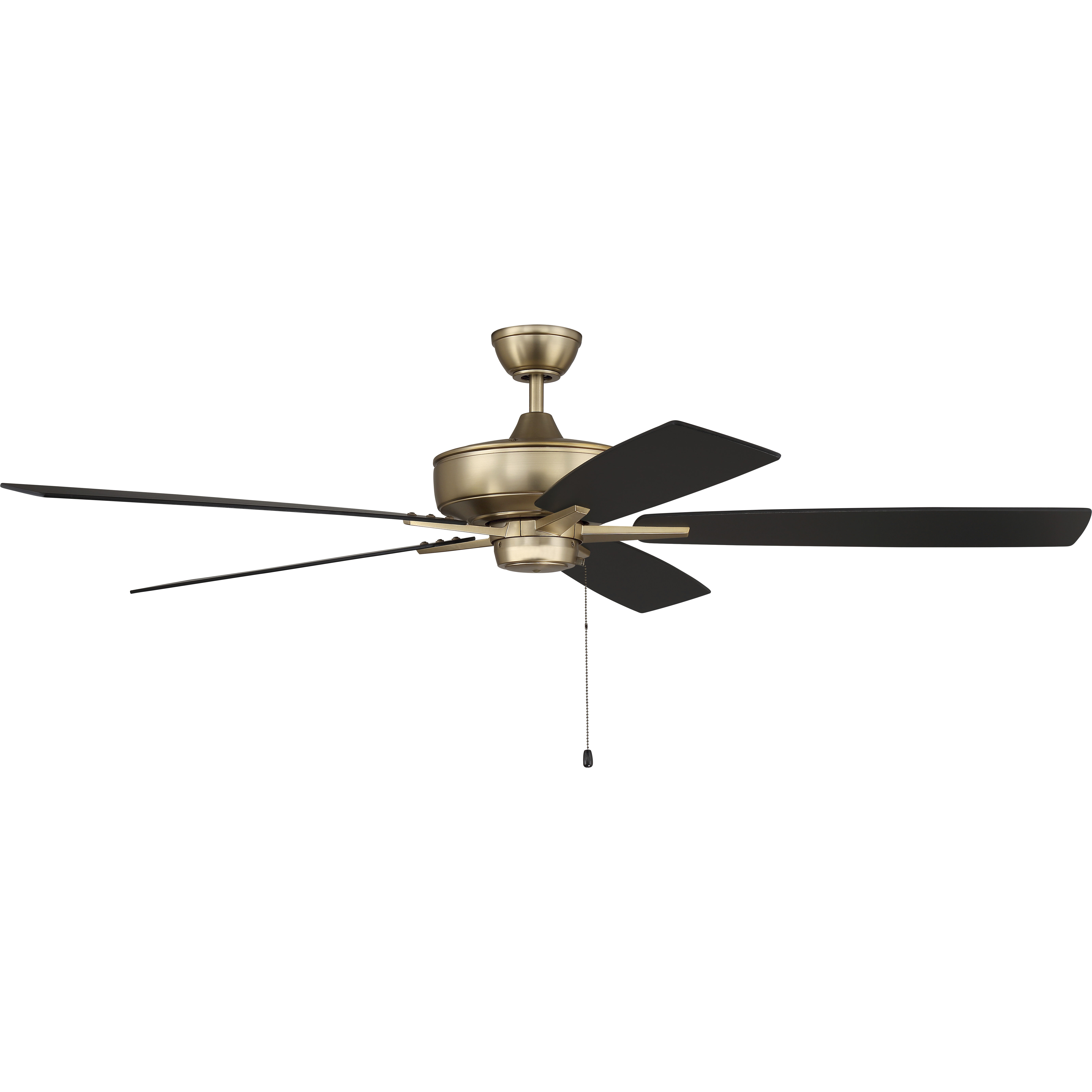 Craftmade S60SB5-60BWNFB Super Pro 60 inch Satin Brass with Black ...