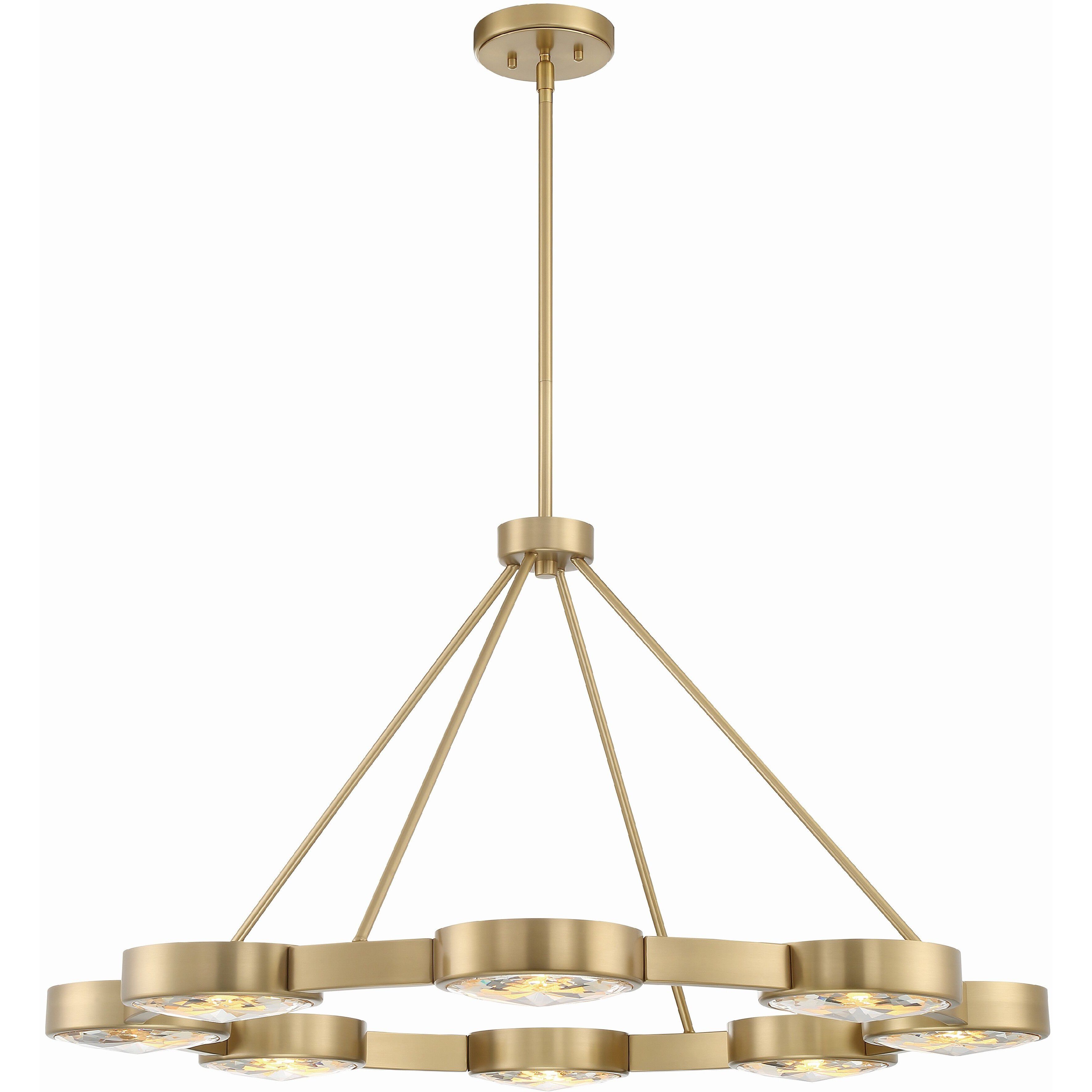 Crystorama ORS-738-MG Orson 8 Light 38.5 inch Modern Gold Chandelier ...